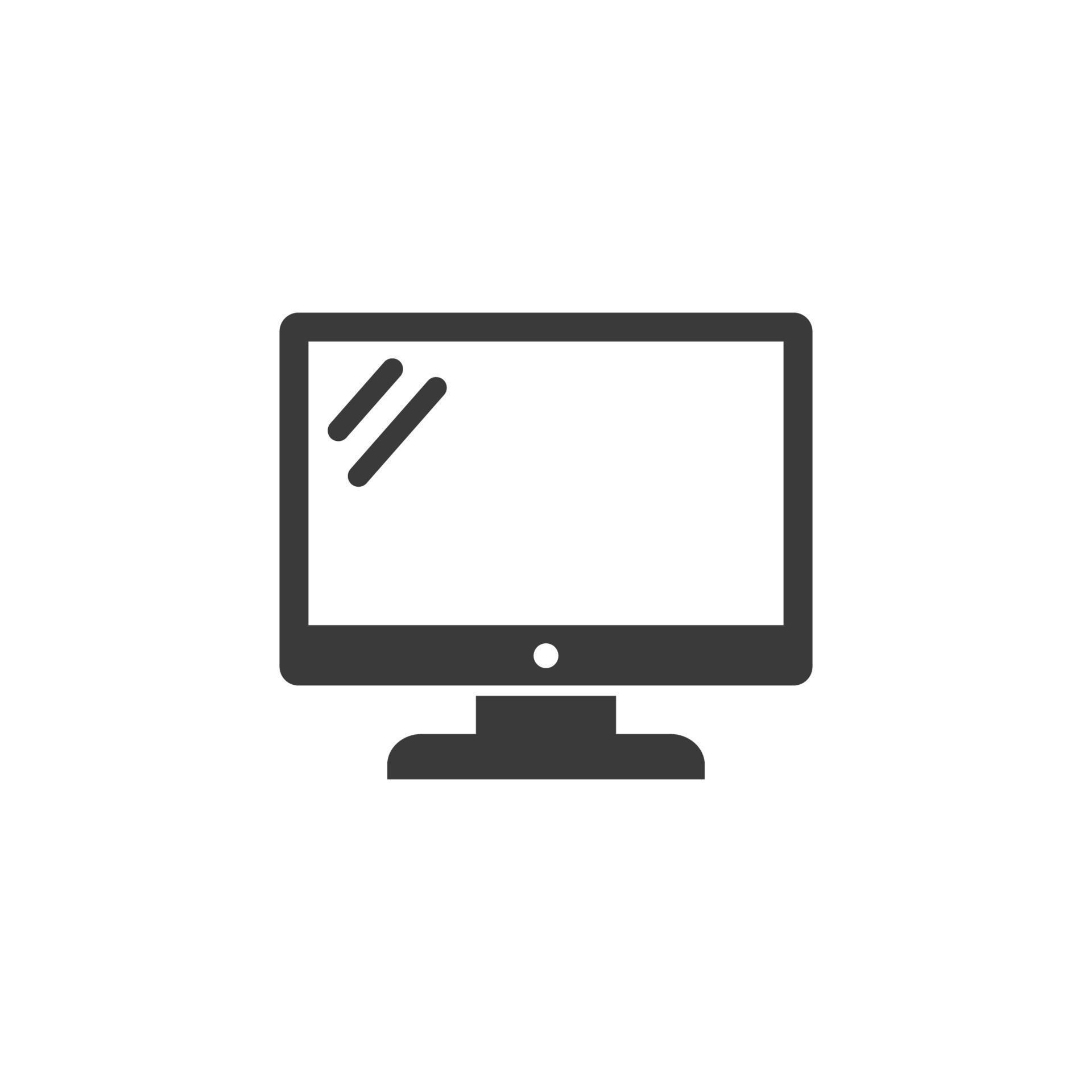 vector illustration of computer lcd led monitor icon, lcd led monitor ...