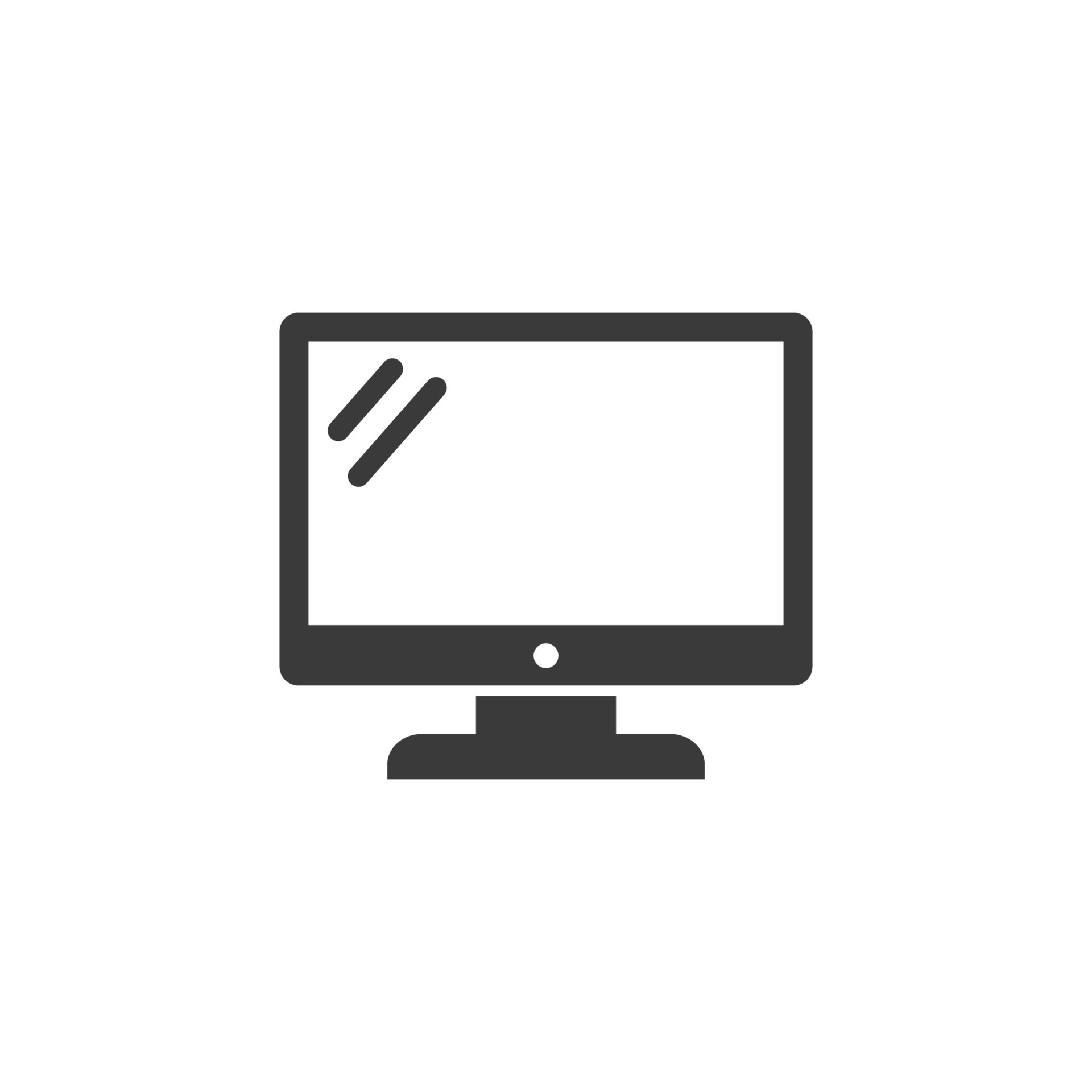 vector illustration of computer lcd led monitor icon, lcd led monitor ...