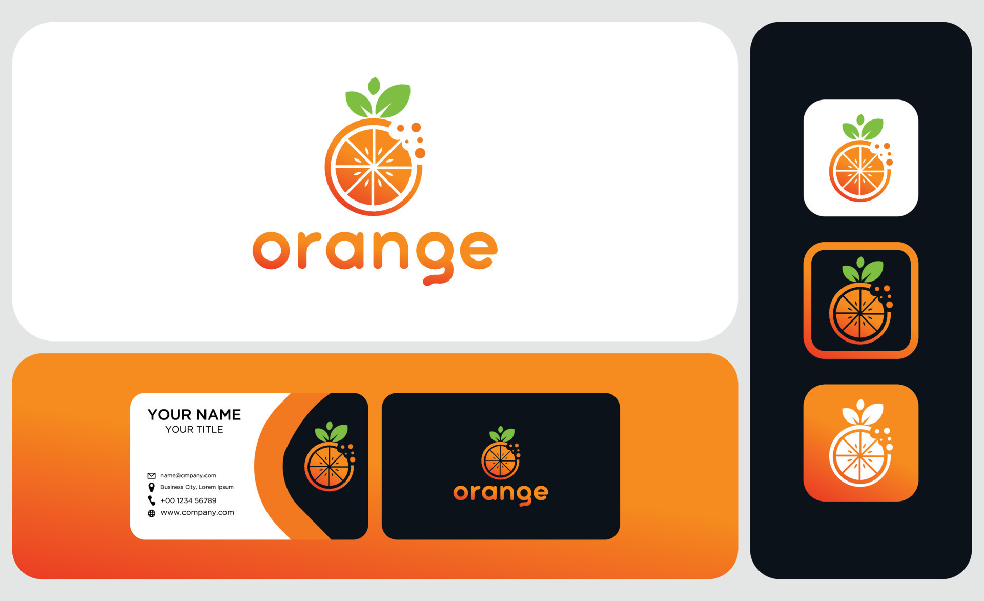 Ilustración de vector de logotipo naranja fresco moderno 8019077 Vector ...