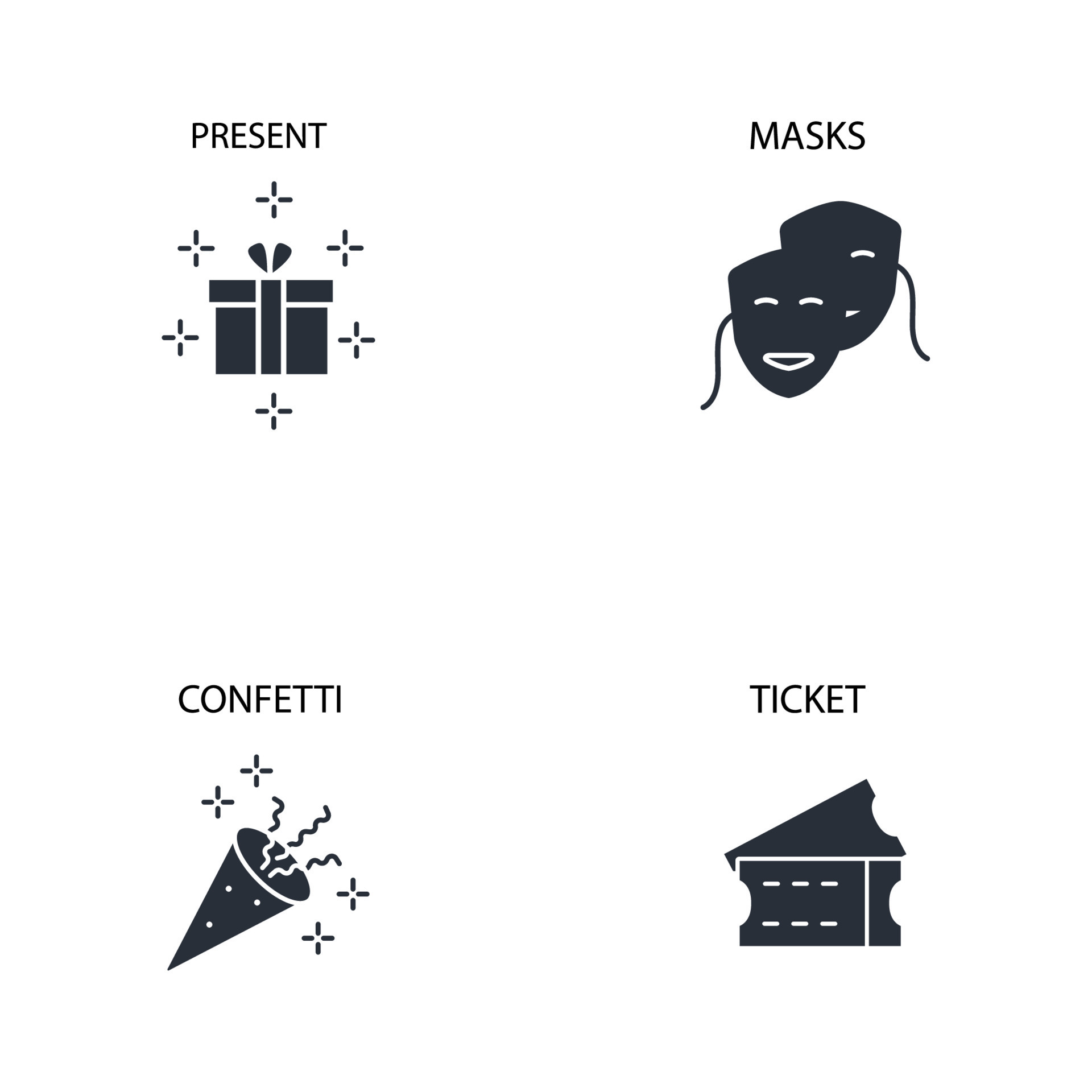 Event icons set . Event pack symbol vector elements for infographic web ...