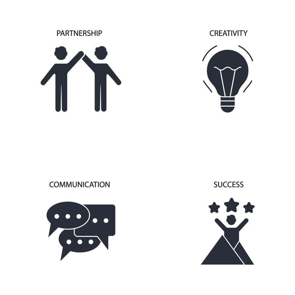 collaboration icons set . collaboration pack symbol vector elements for ...