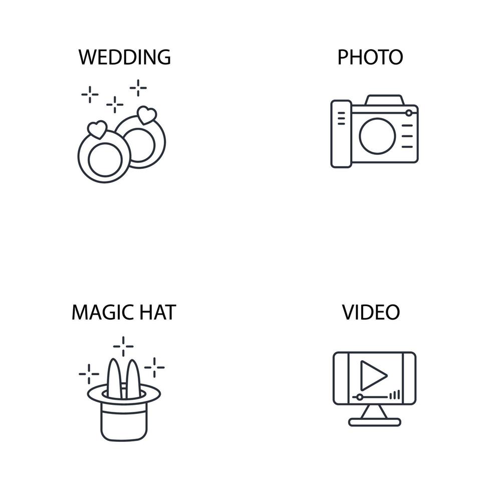 Event icons set . Event pack symbol vector elements for infographic web ...