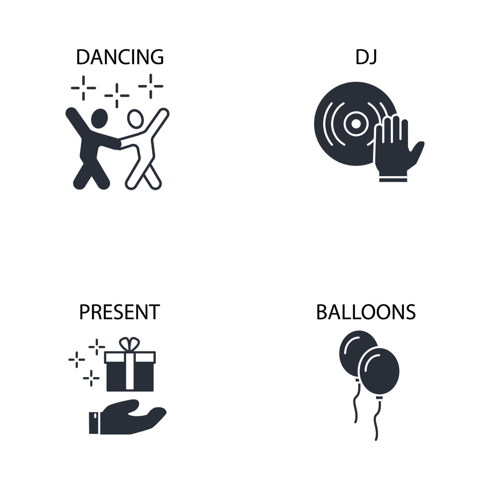 Event icons set . Event pack symbol vector elements for infographic web ...