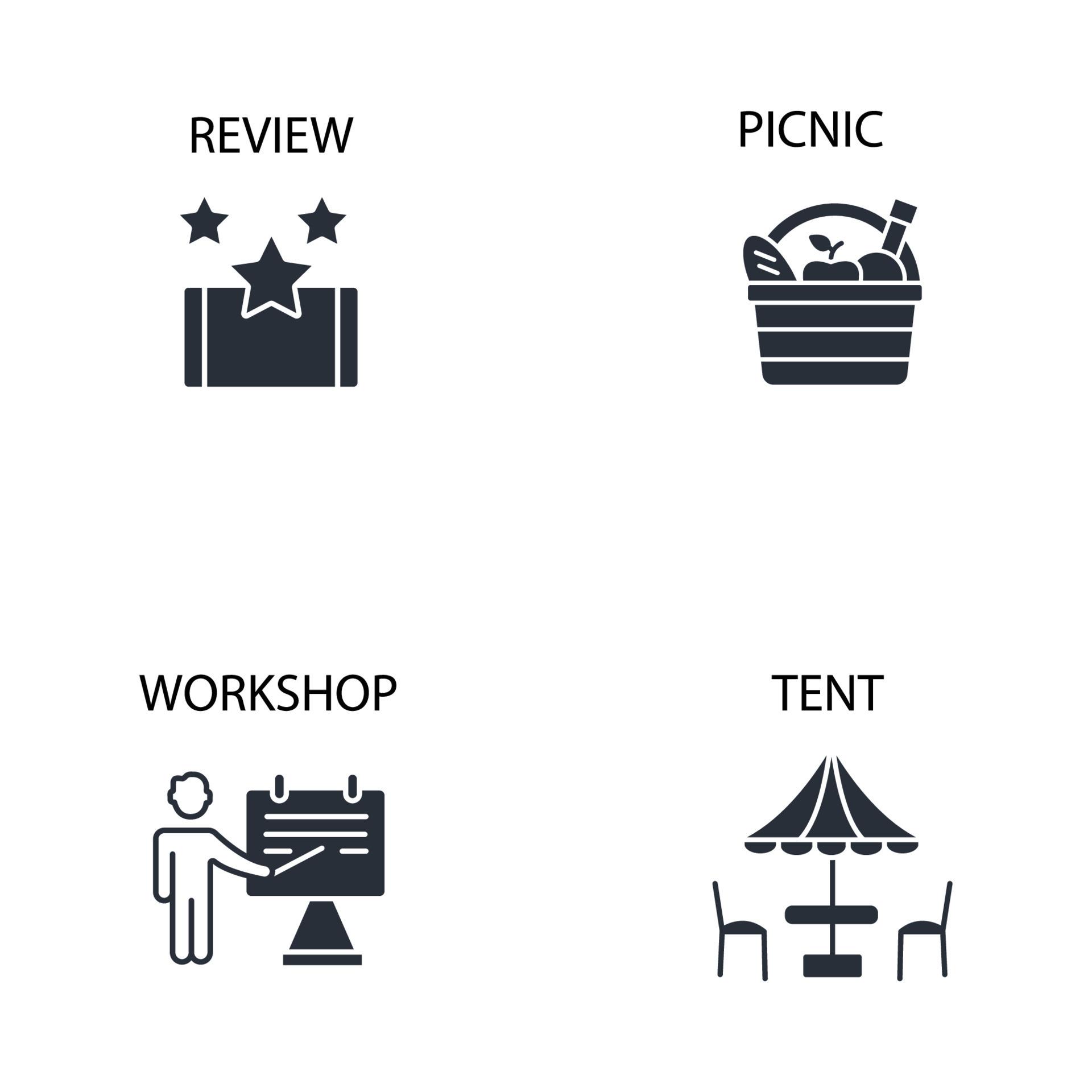 Event Icons Set Event Pack Symbol Vector Elements For Infographic Web