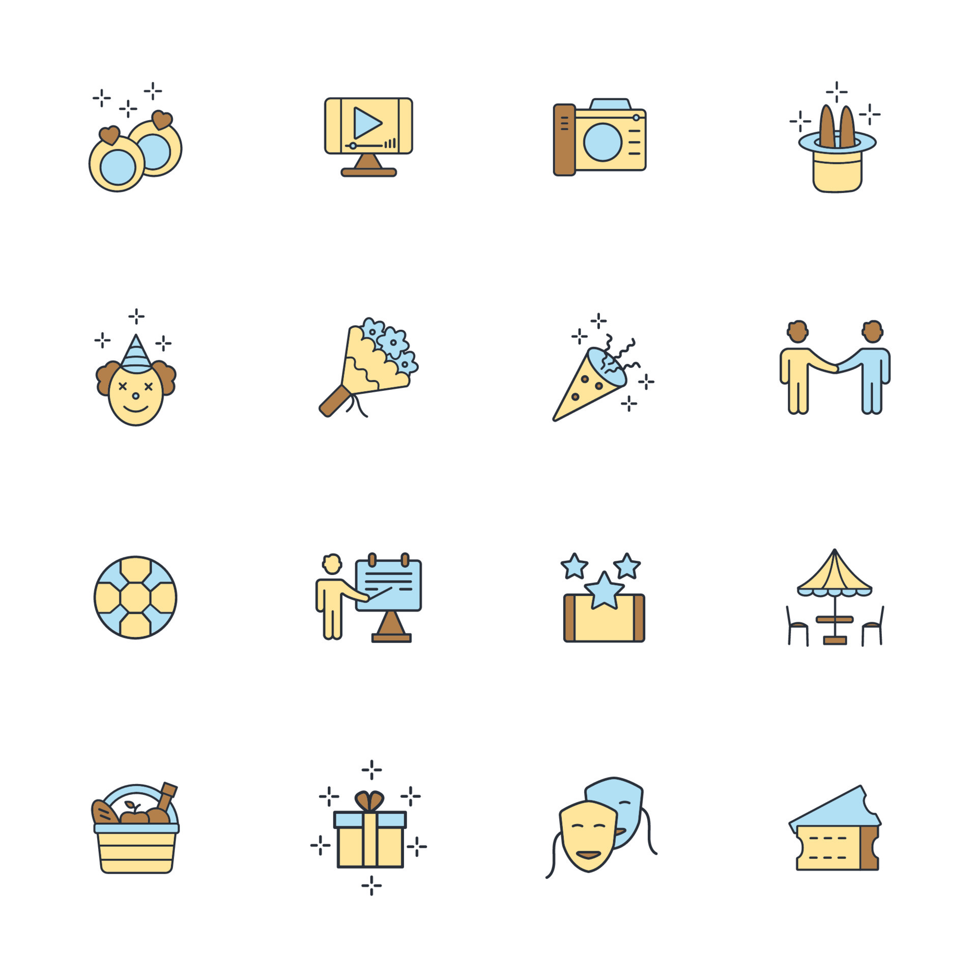 Event Icons Set Event Pack Symbol Vector Elements For Infographic Web