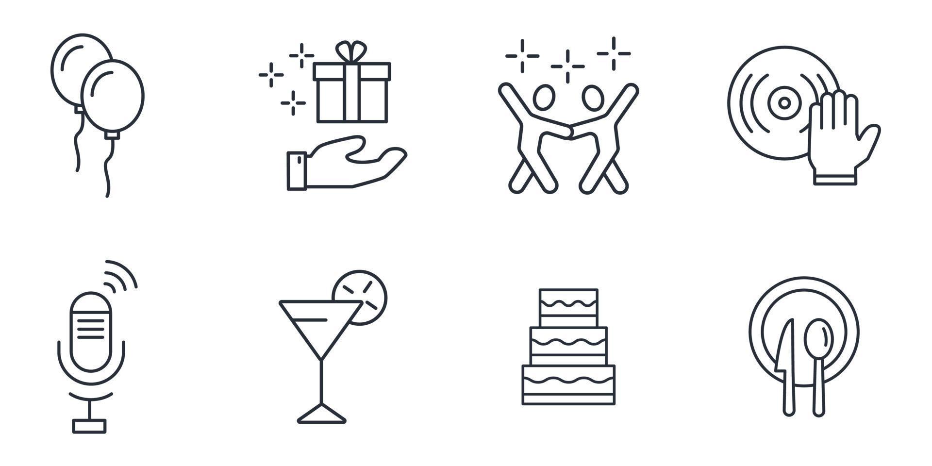Event Icons Set Event Pack Symbol Vector Elements For Infographic Web