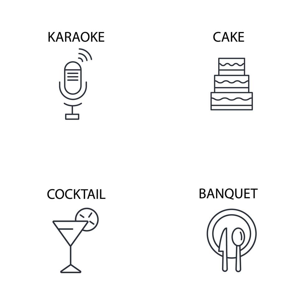 Event icons set . Event pack symbol vector elements for infographic web ...