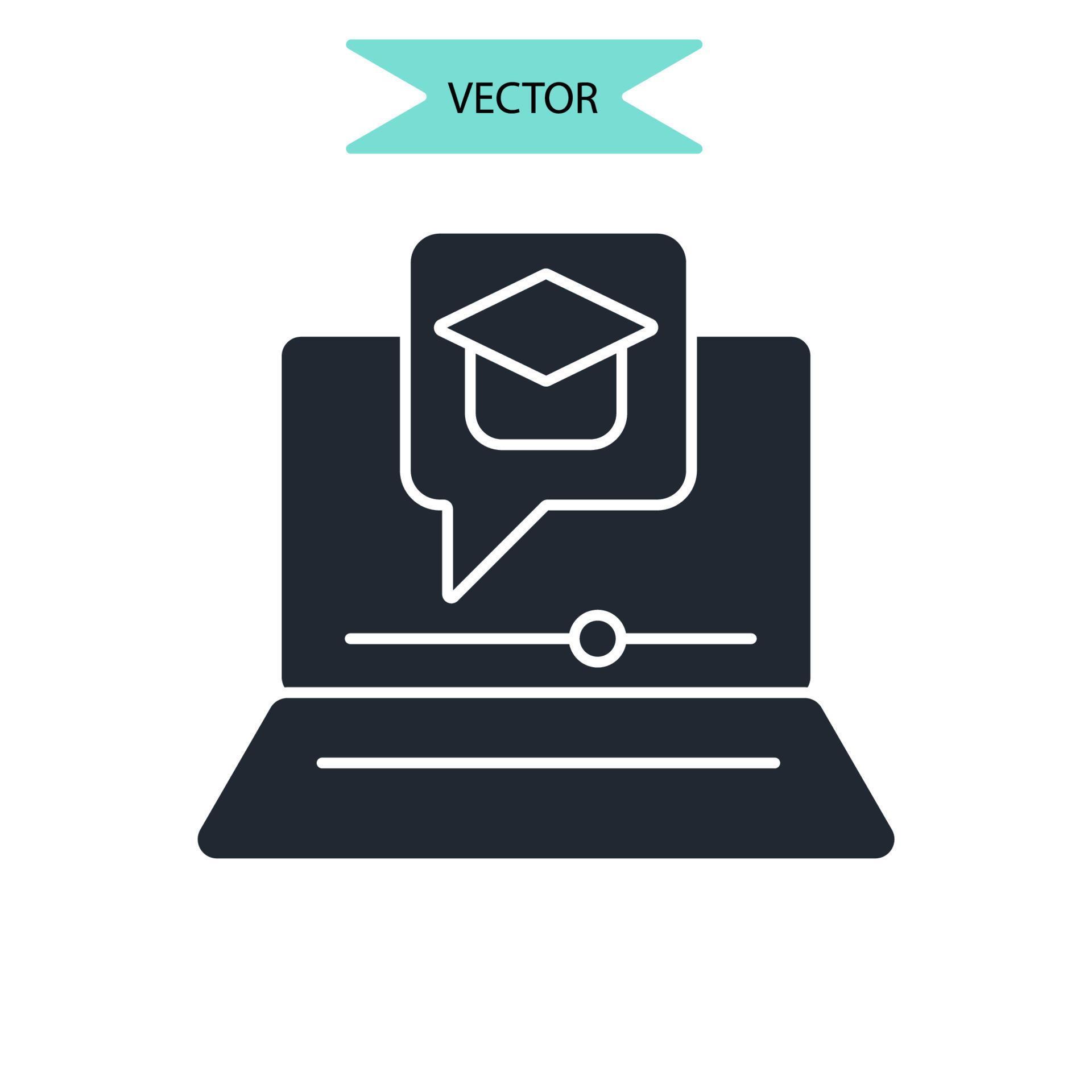 distance learning icons symbol vector elements for infographic web ...