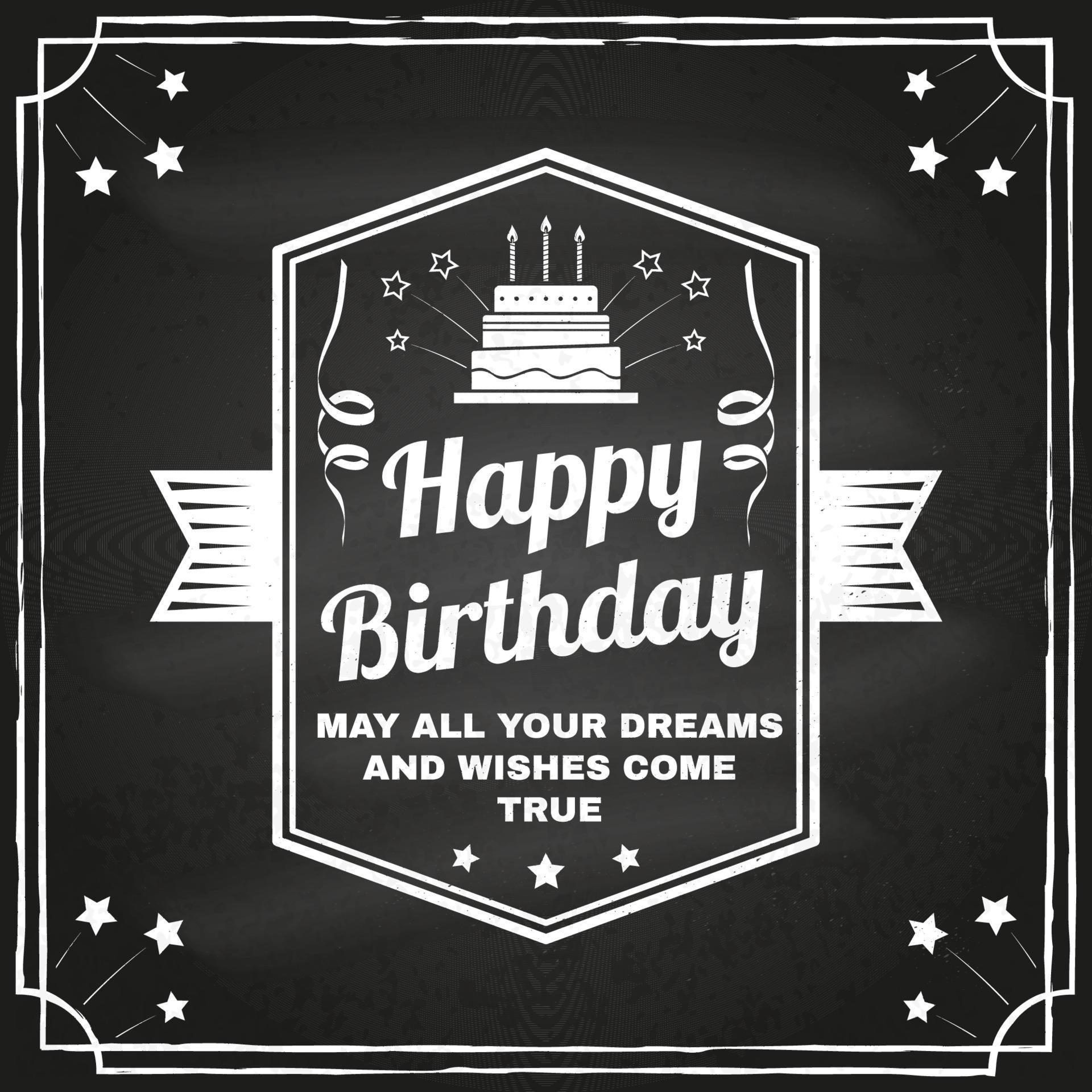 Happy Birthday To You May All Your Dreams And Wishes Come True Stamp