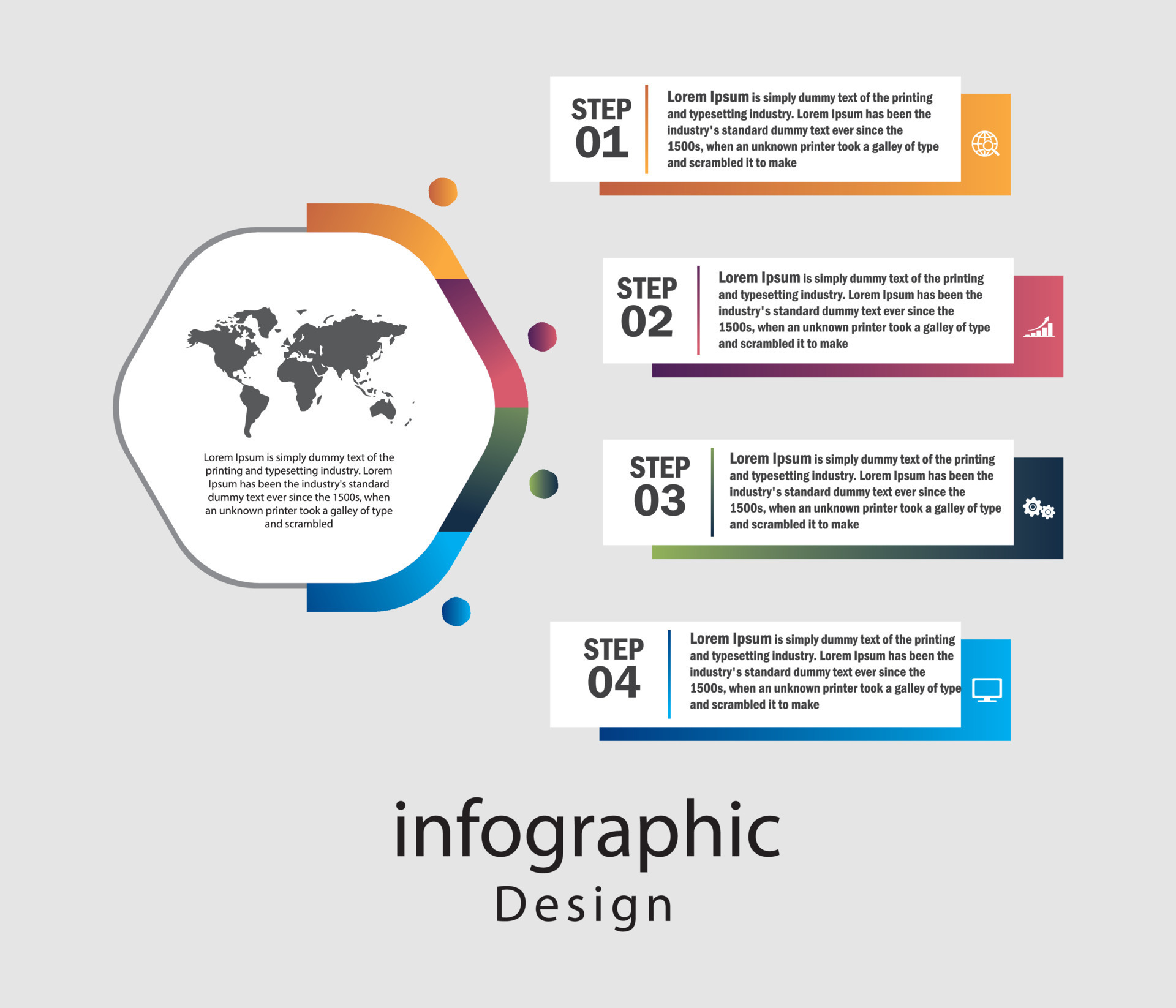 Business data visualization. Process chart. Abstract elements of graph ...