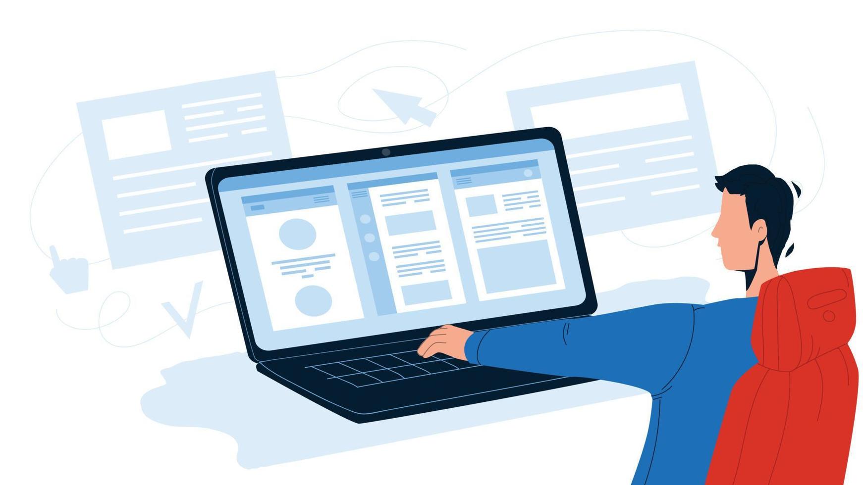 Application Development Programmer Work Vector Illustration 8026466