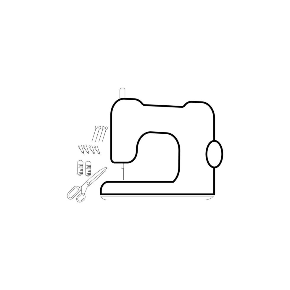 Sewing Machine Icon Image Vector Illustration 8030574 Vector Art At