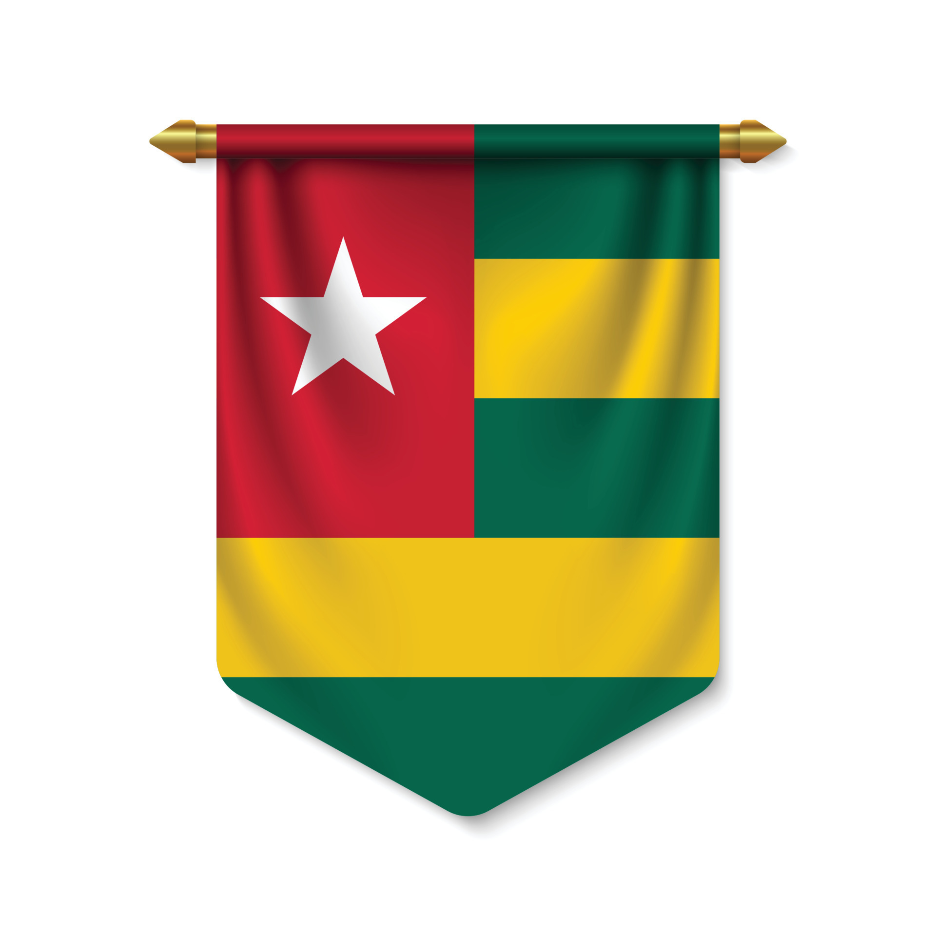 3d realistic pennant with flag 8037444 Vector Art at Vecteezy