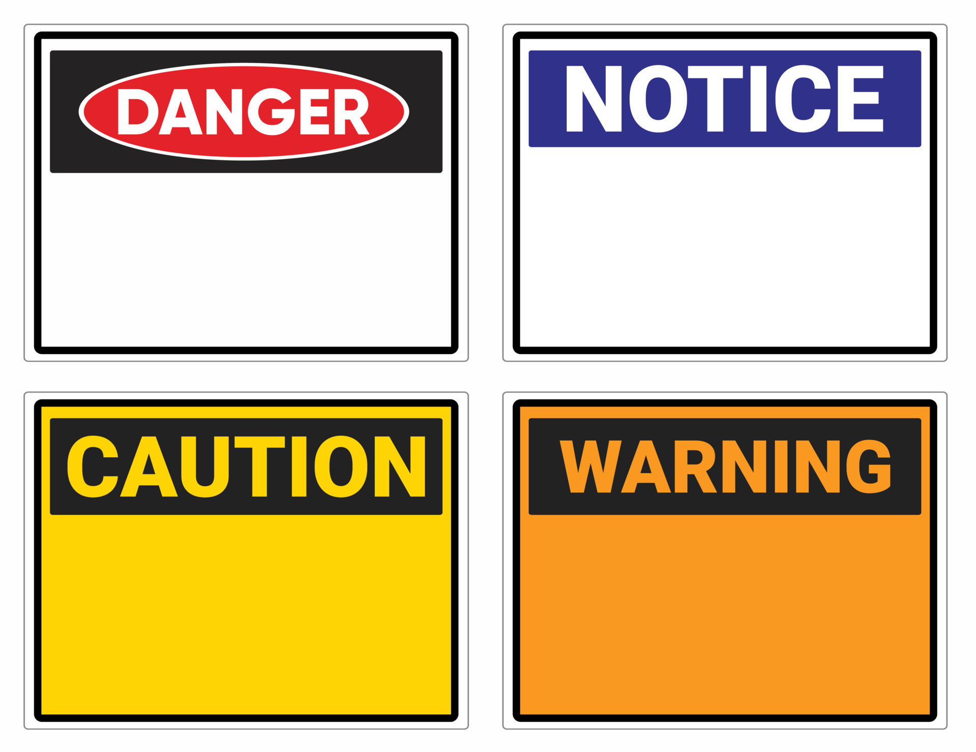Warning Sign Blank