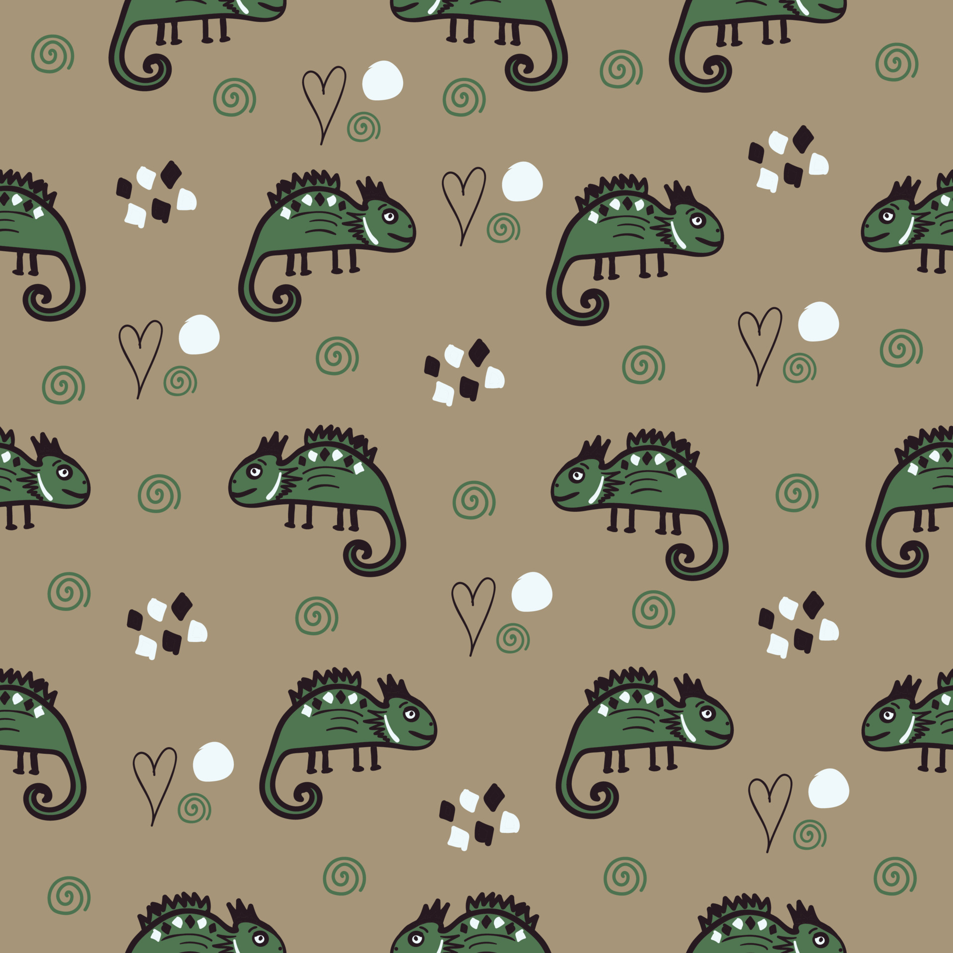 Lizard theme, seamless pattern 8042575 Vector Art at Vecteezy