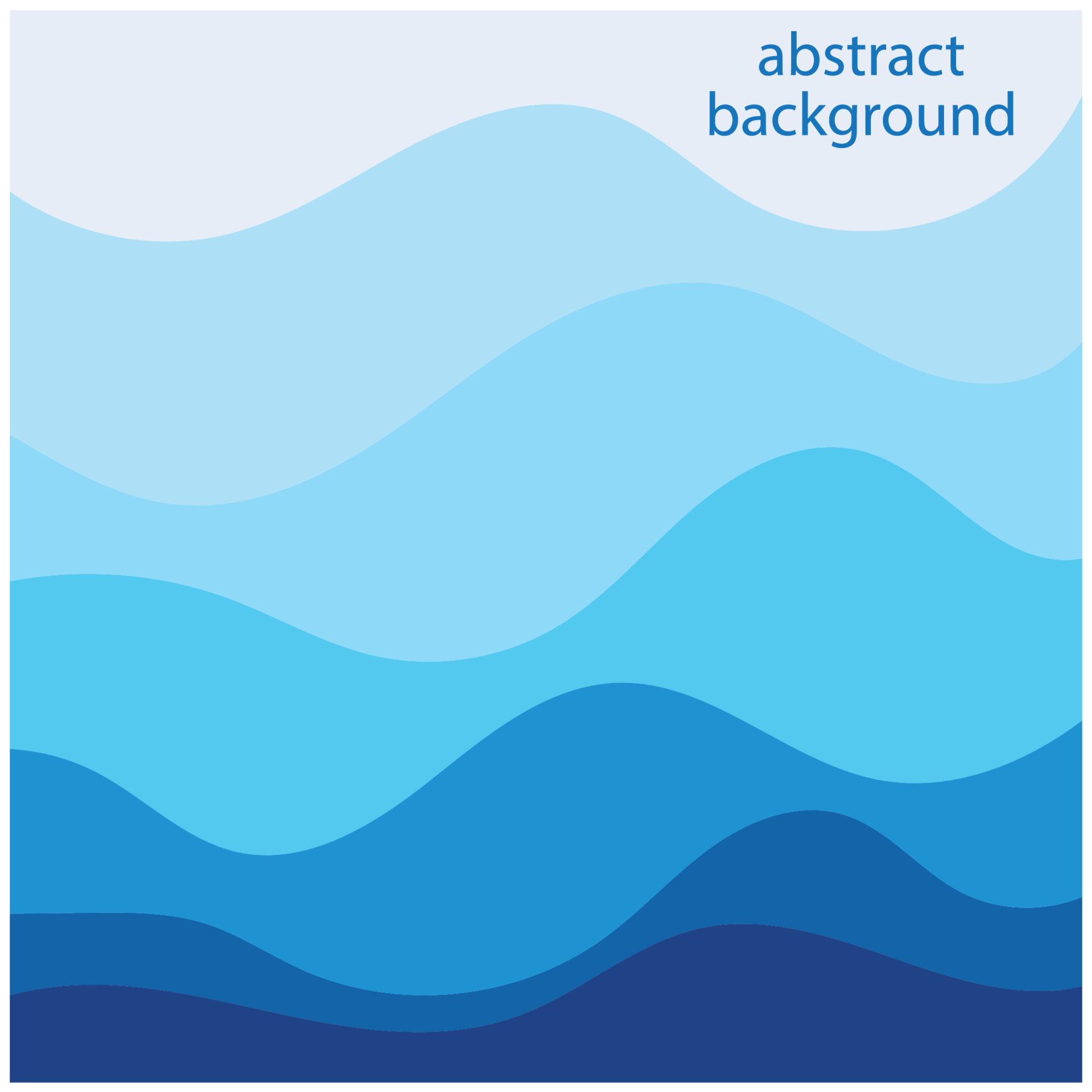 Blue wave vector abstract background flat design stock illustration ...