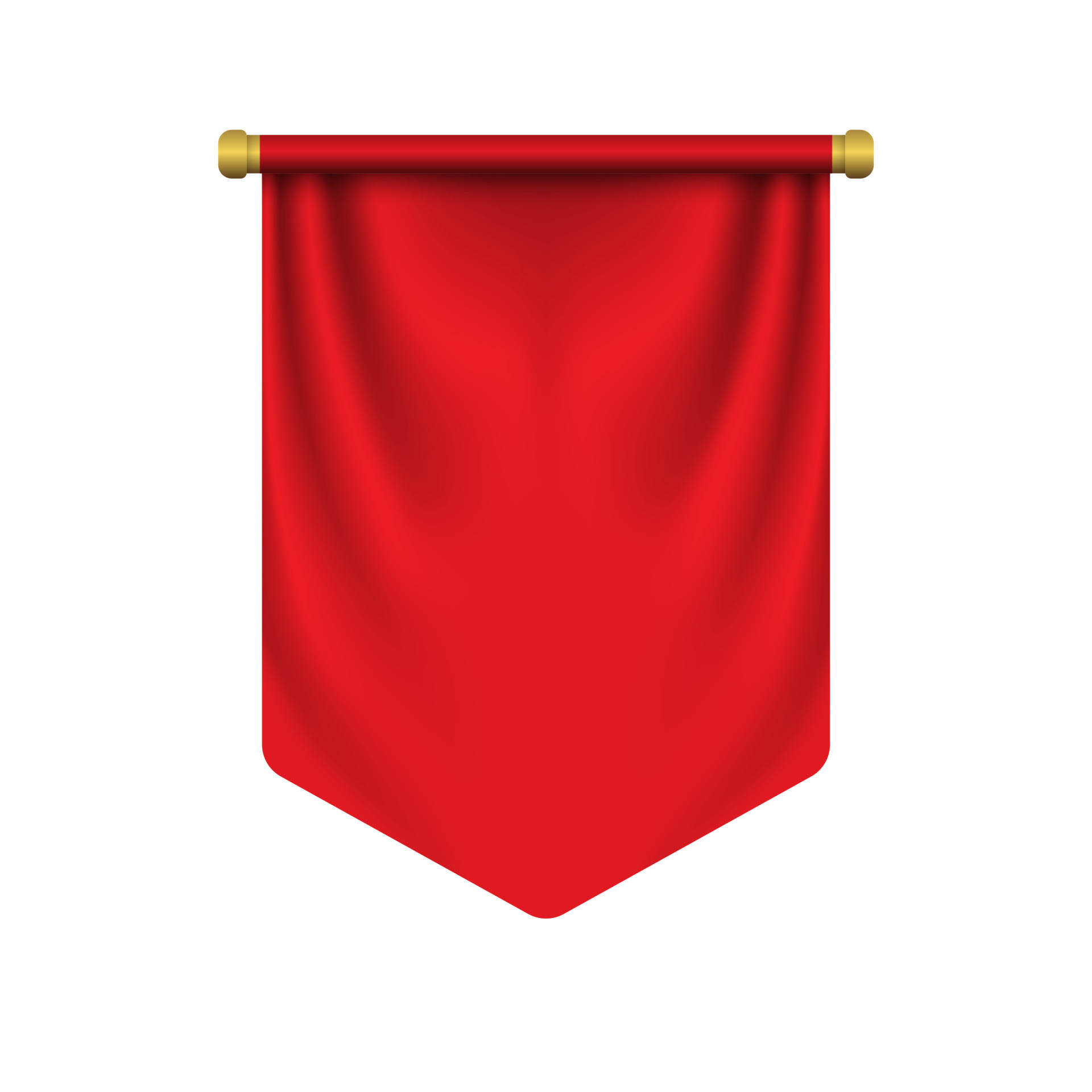 Empty 3D Pennant template . Vector illustration 8047686 Vector Art at ...