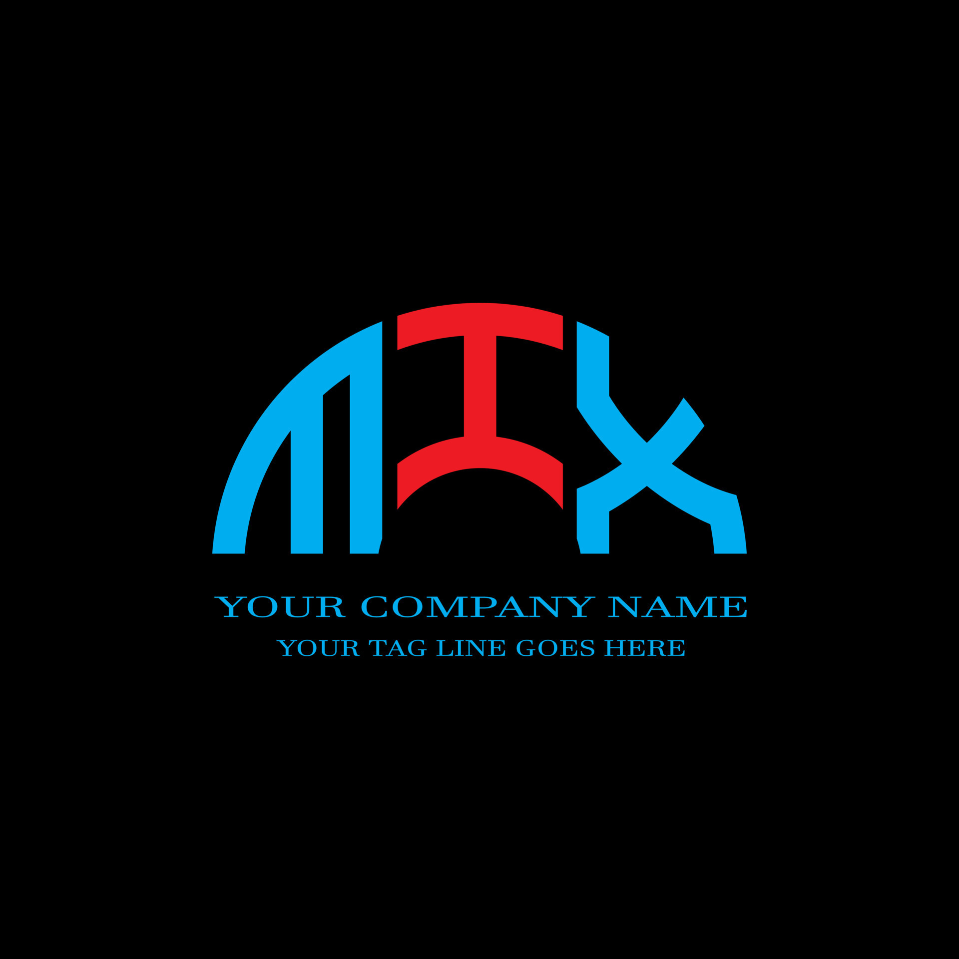 MIX letter logo creative design with vector graphic 8047846 Vector Art ...