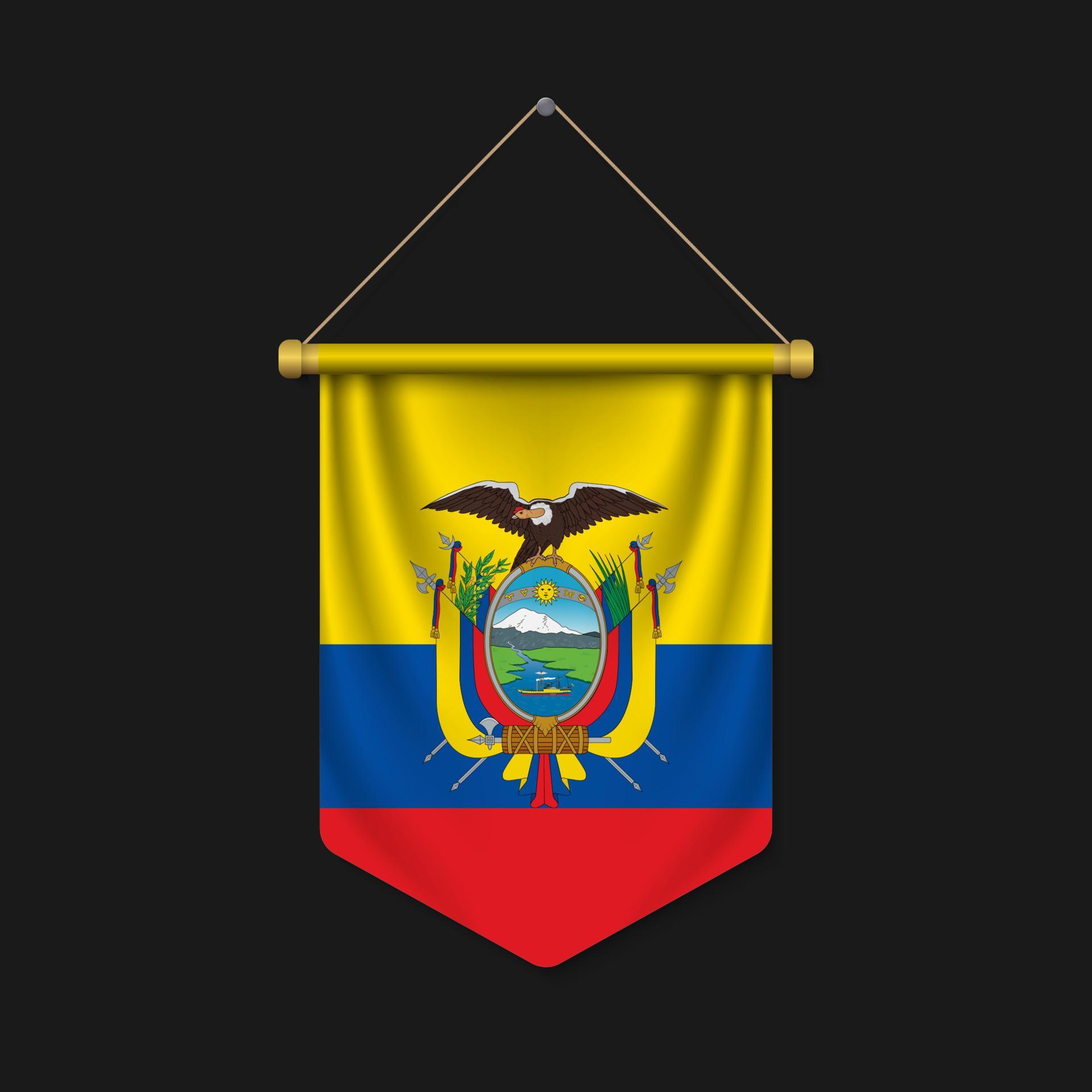 3d realistic pennant with flag 8049222 Vector Art at Vecteezy