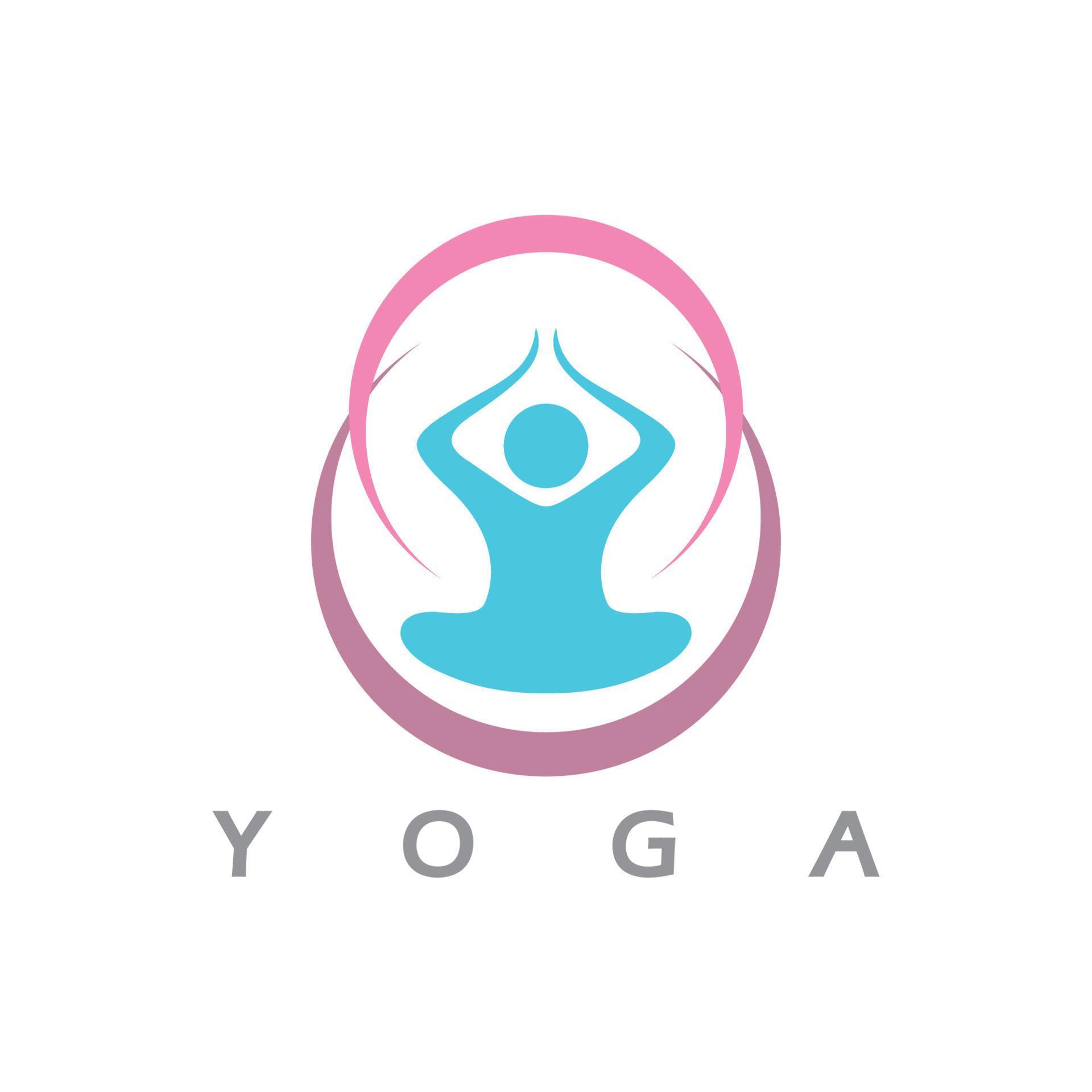 logo design of people doing yoga symbol icon illustration vector 8052695 Vector Art at Vecteezy