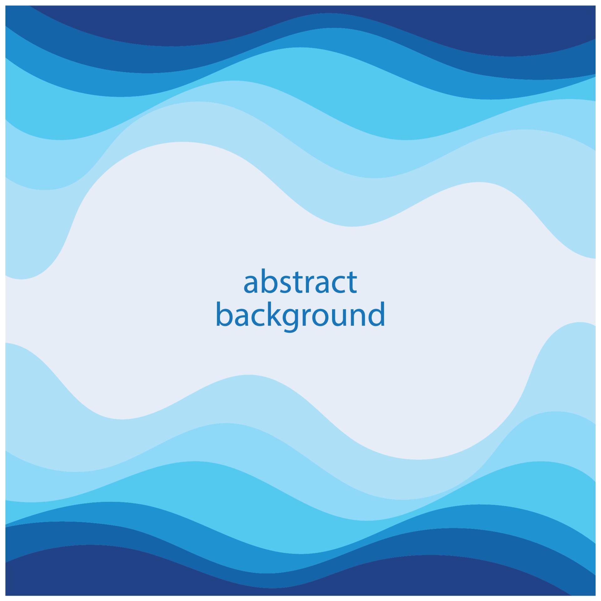 Blue wave vector abstract background flat design stock illustration ...
