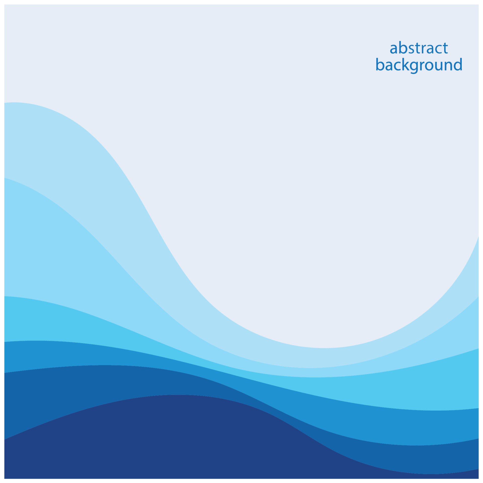 Blue wave vector abstract background flat design stock illustration ...