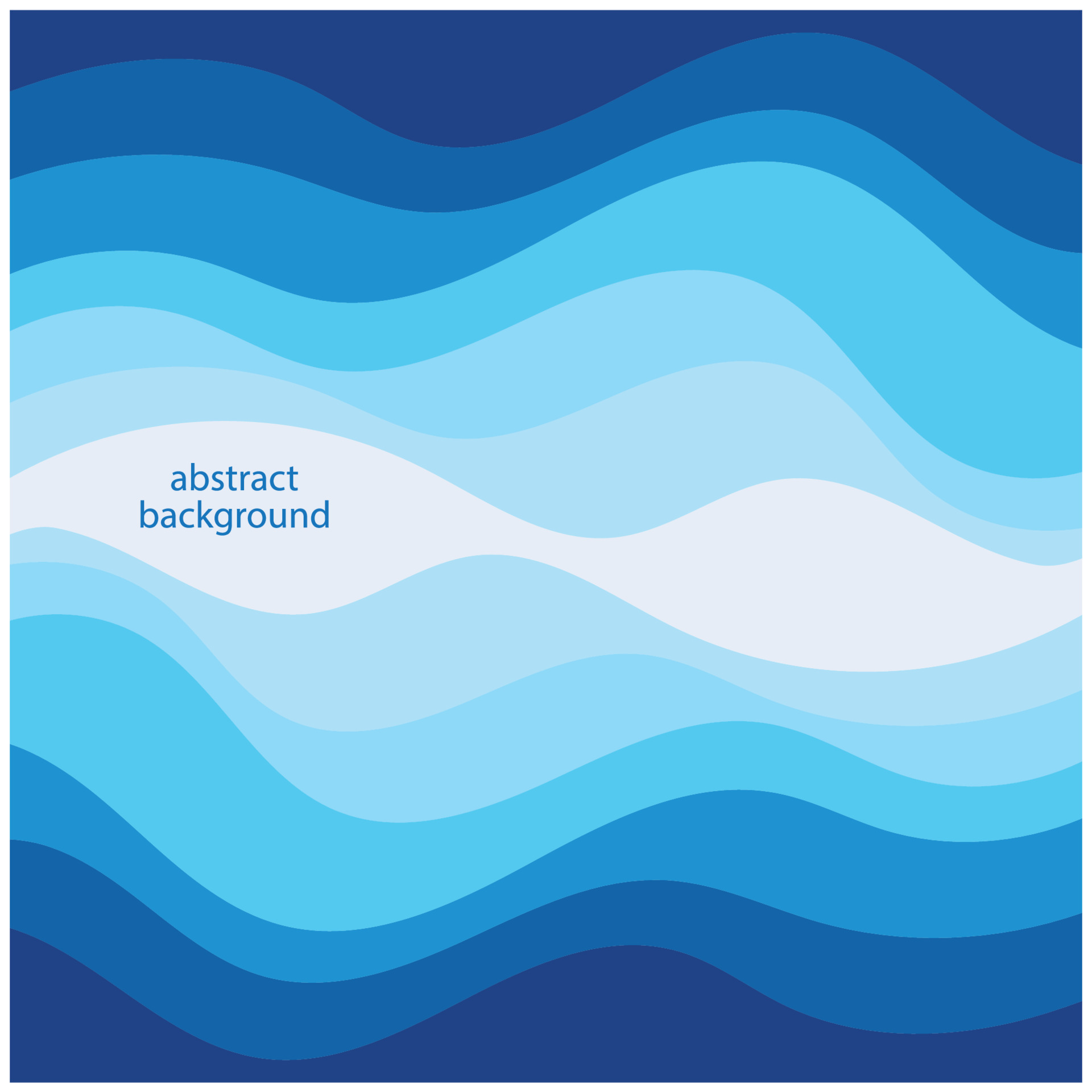 Blue wave vector abstract background flat design stock illustration ...