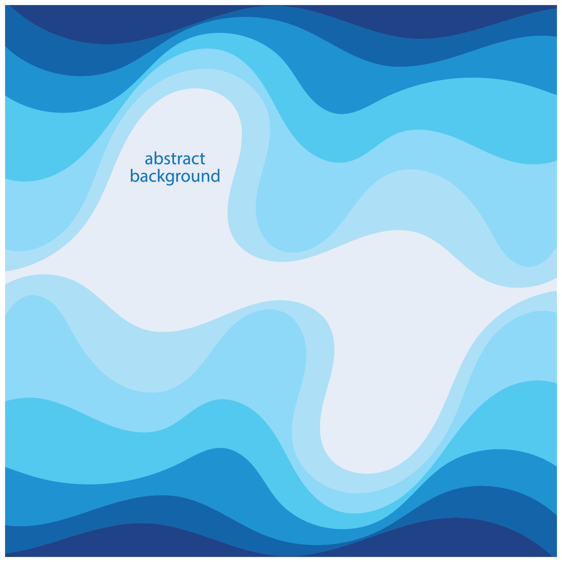 Blue wave vector abstract background flat design stock illustration ...