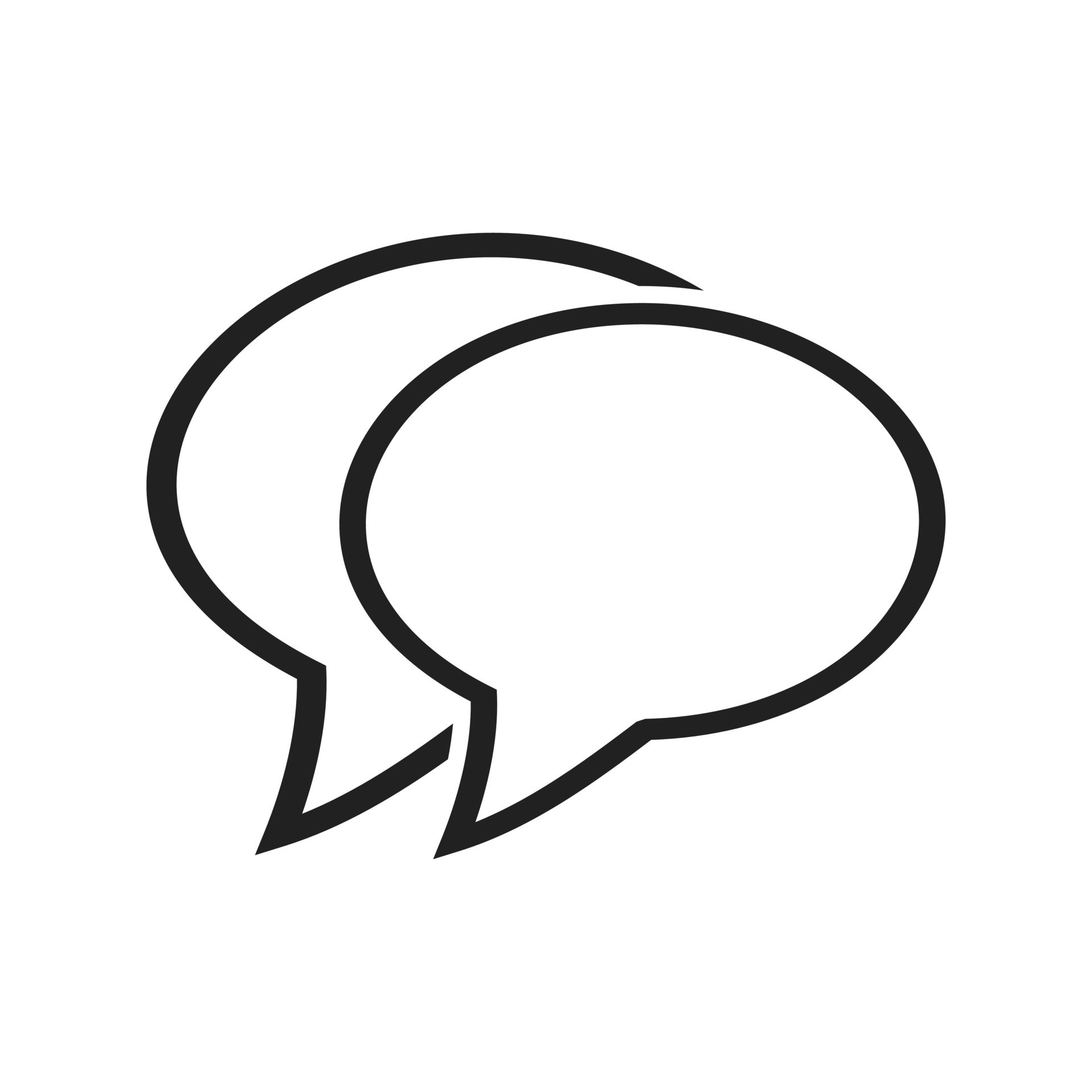 Double Message Bubble Line Icon 8057911 Vector Art at Vecteezy