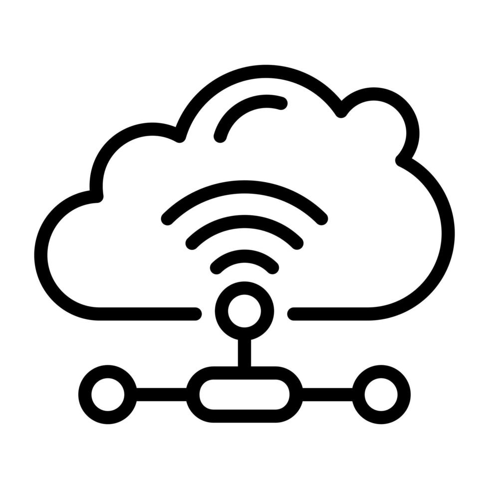 Cloud network linear icon with scalability 8060927 Vector Art at Vecteezy