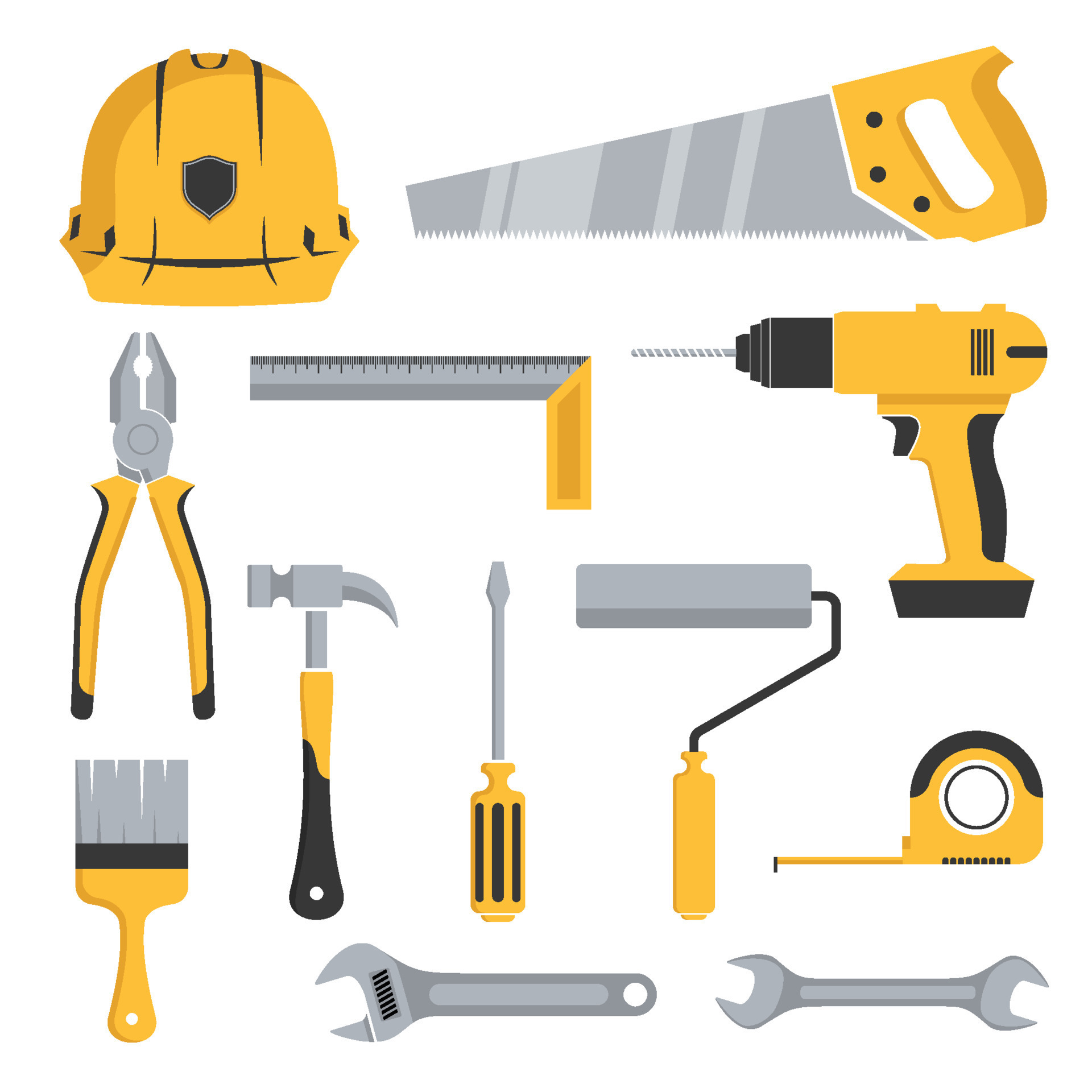 Tools kit vector collection 8064091 Vector Art at Vecteezy