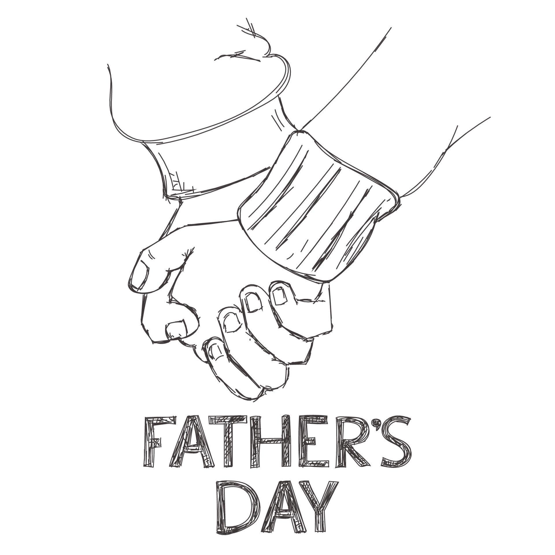 Little kid hand holding father or parent. sketch hand vector ... Little kid hand holding father or parent. sketch hand vector ...
