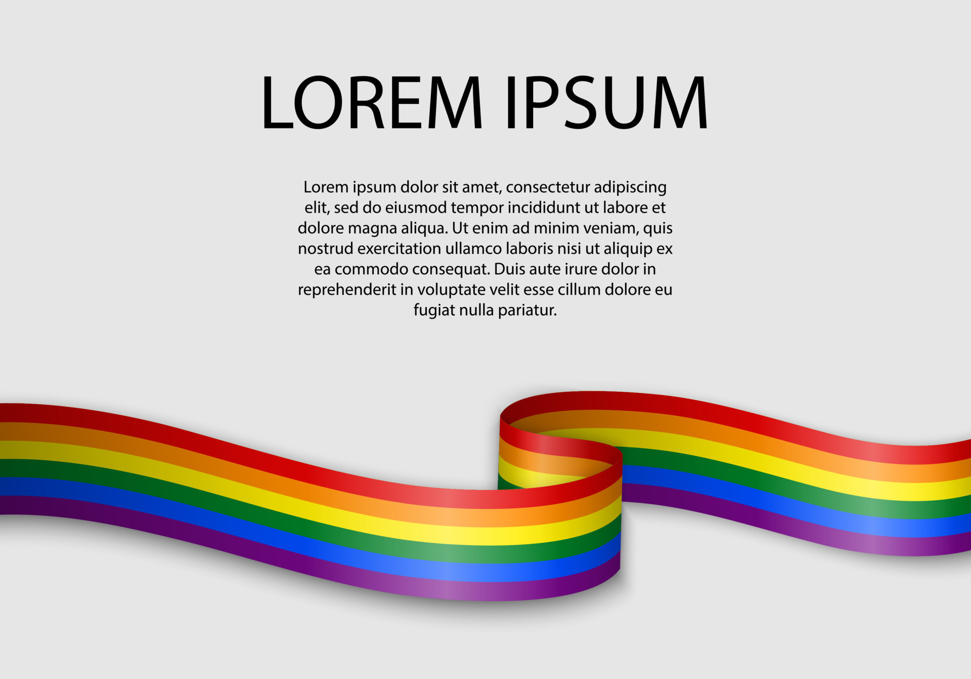 Waving Ribbon Or Banner With Flag Of Lgbt Pride 8066869 Vector Art At
