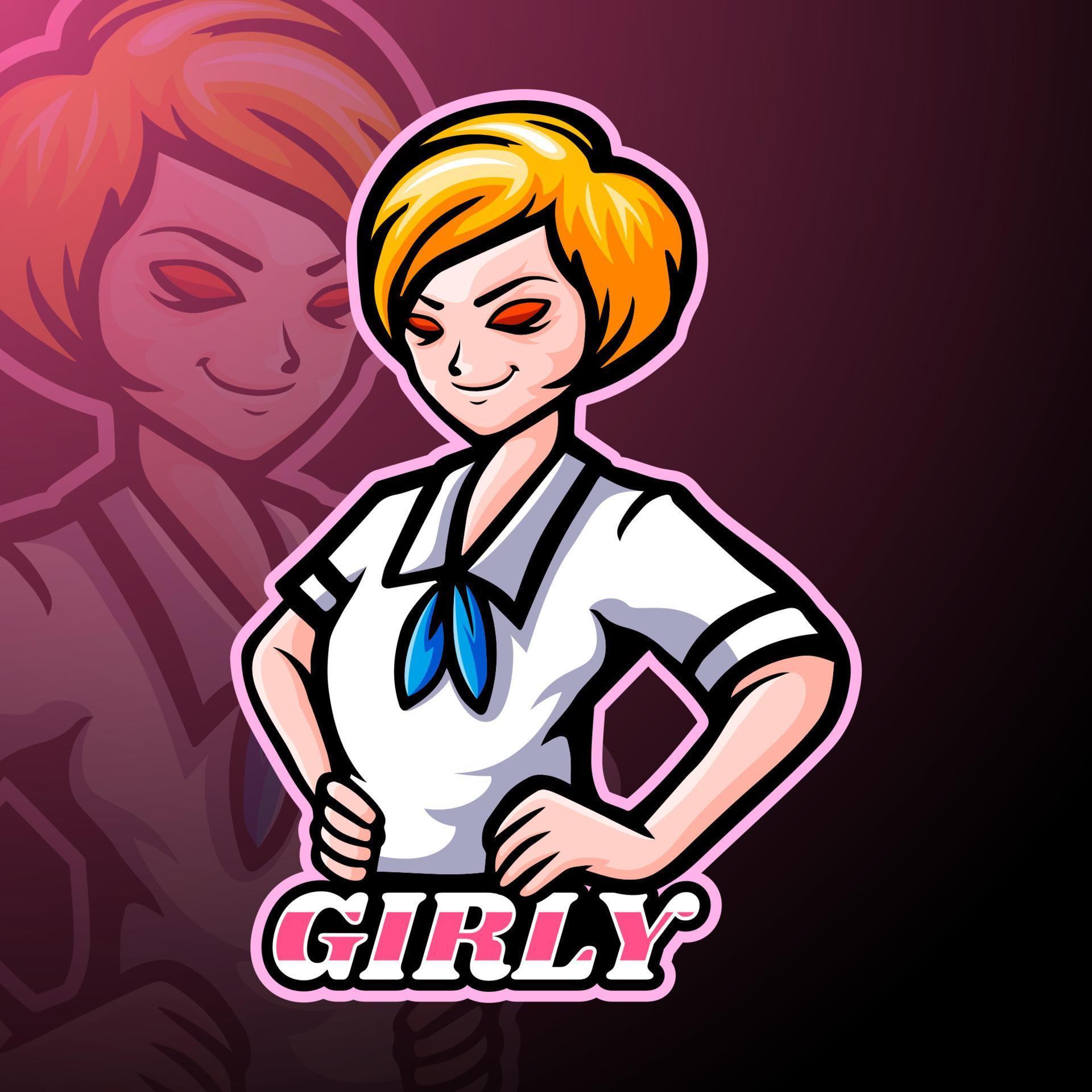 Girl Esport Logo Mascot Design 8076230 Vector Art At Vecteezy
