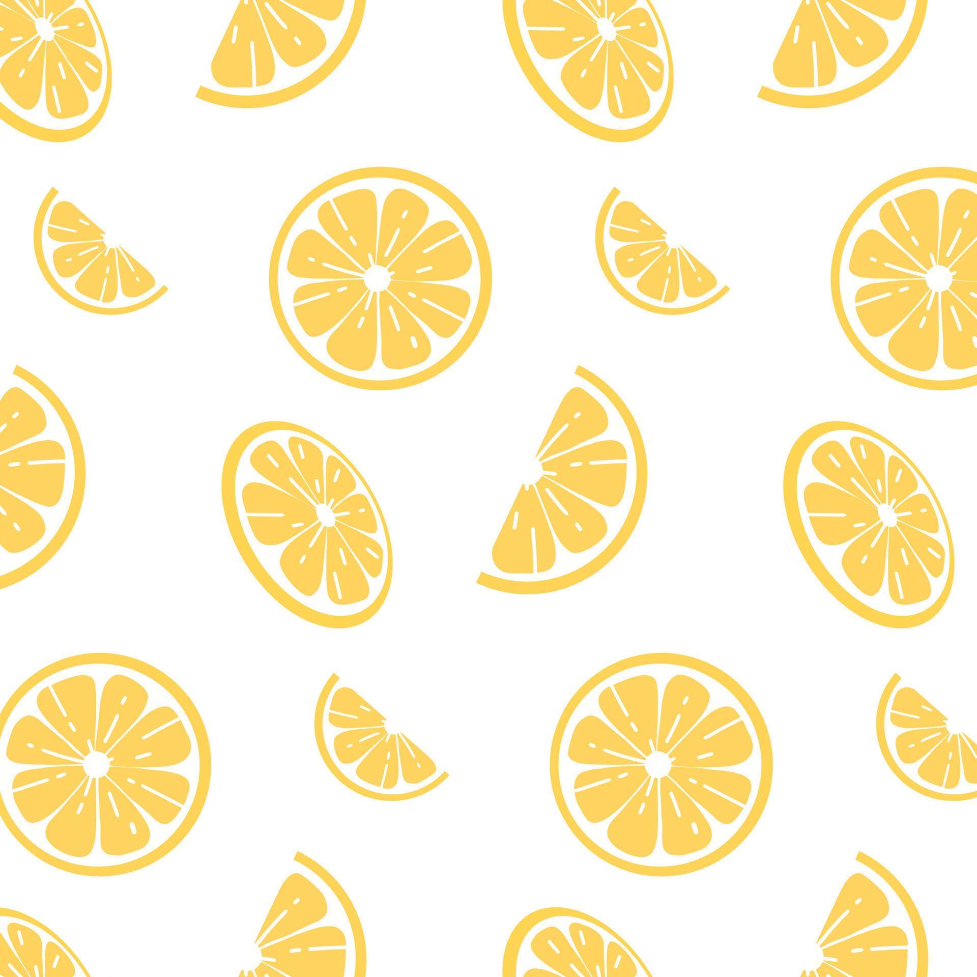 Pattern with lemon slices. Vector illustration.Doodle style. pattern with lemons. 8079860 Vector ...