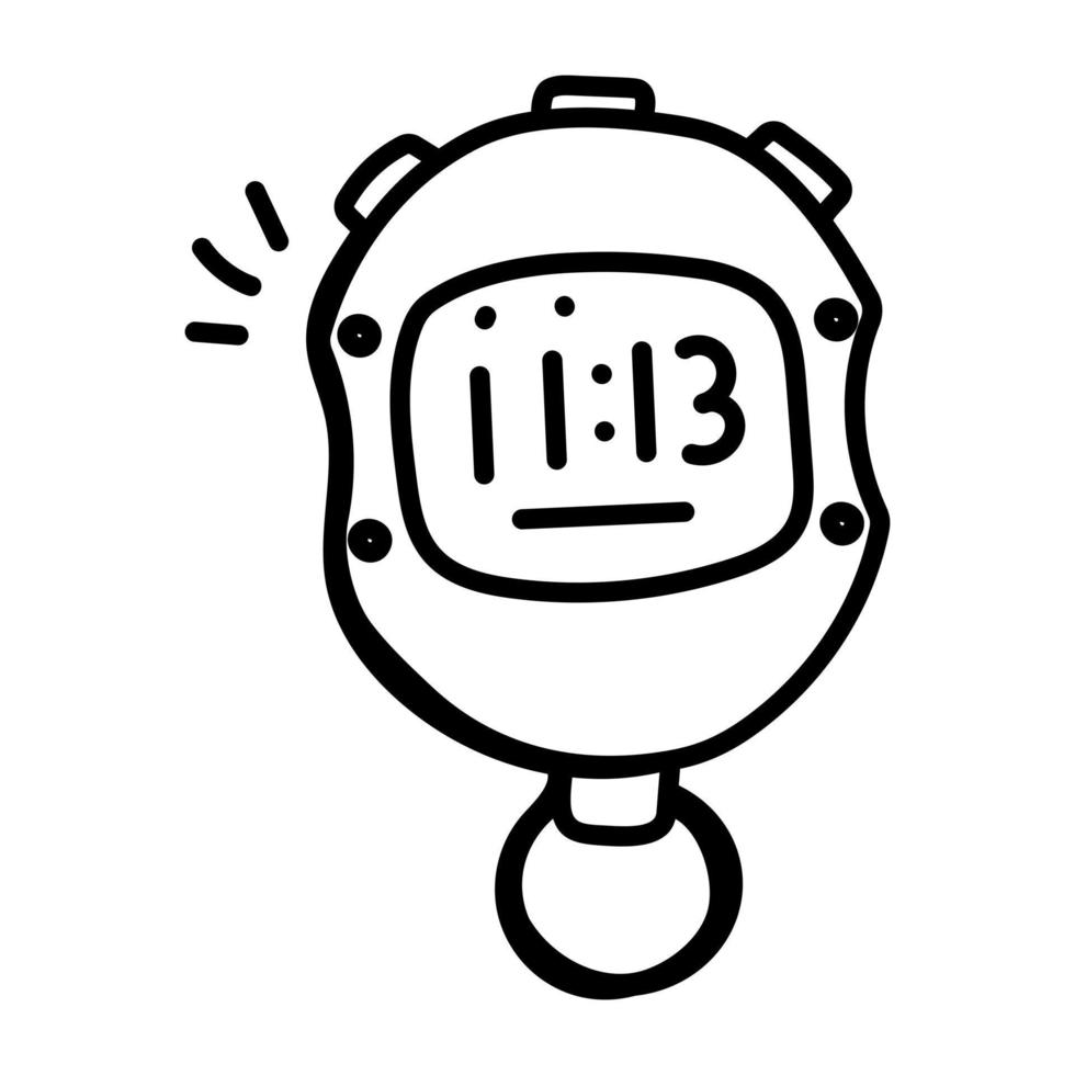 Hand drawn icon of digital stopwatch 8080344 Vector Art at Vecteezy Hand drawn icon of digital stopwatch 8080344 Vector Art at Vecteezy