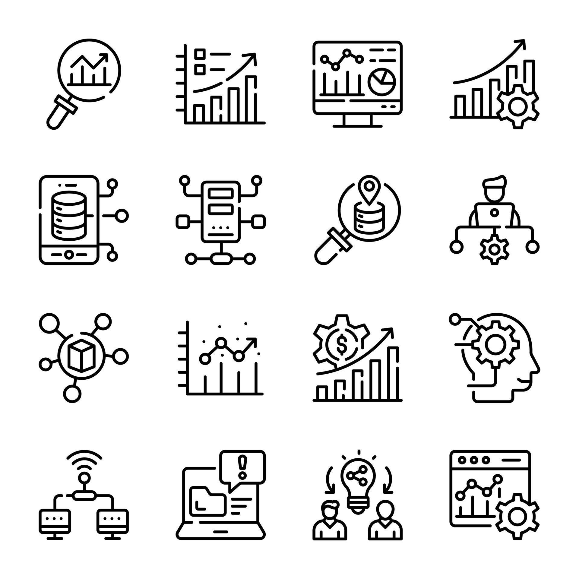 Modern Cloud Computing Line Icons 8080382 Vector Art at Vecteezy