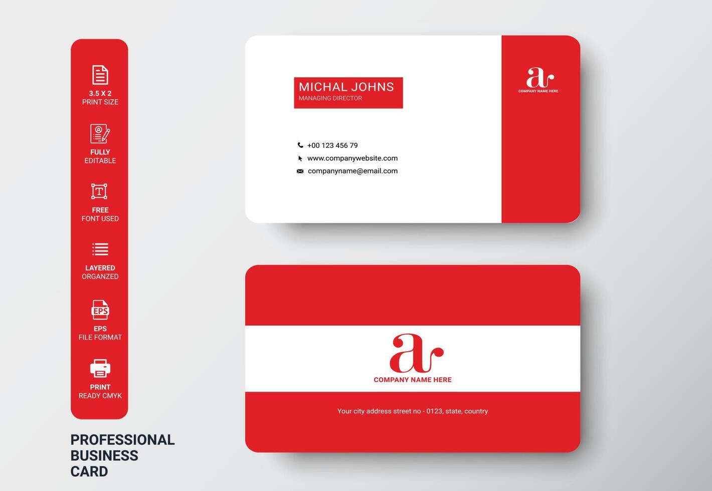 Minimal Clean And Modern Double Sided Business Card Print Template Minimal Clean And Modern Double Sided Business Card Print Template