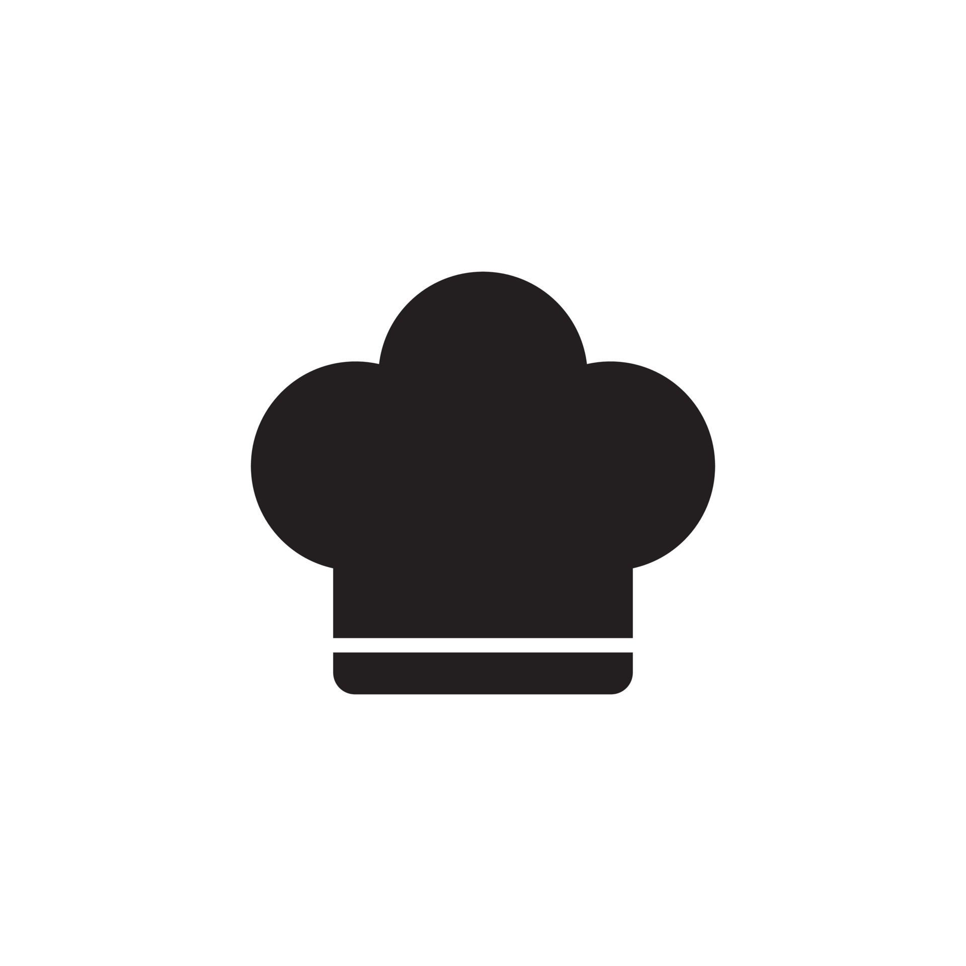 Simple chef hat icon vector isolated on white background 8085496 Vector ...