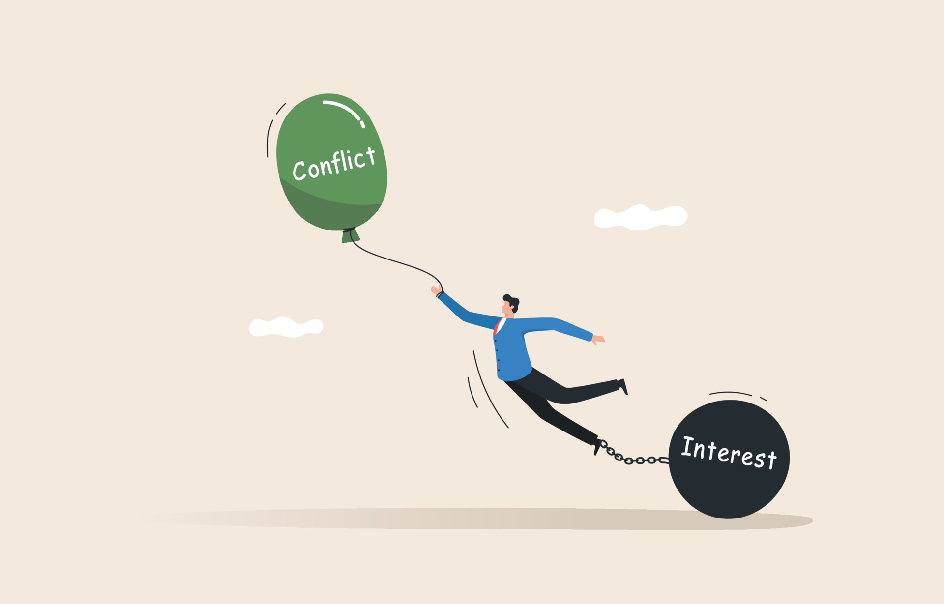 Conflict or interest. decision choice. Conflict management. Proof of ...