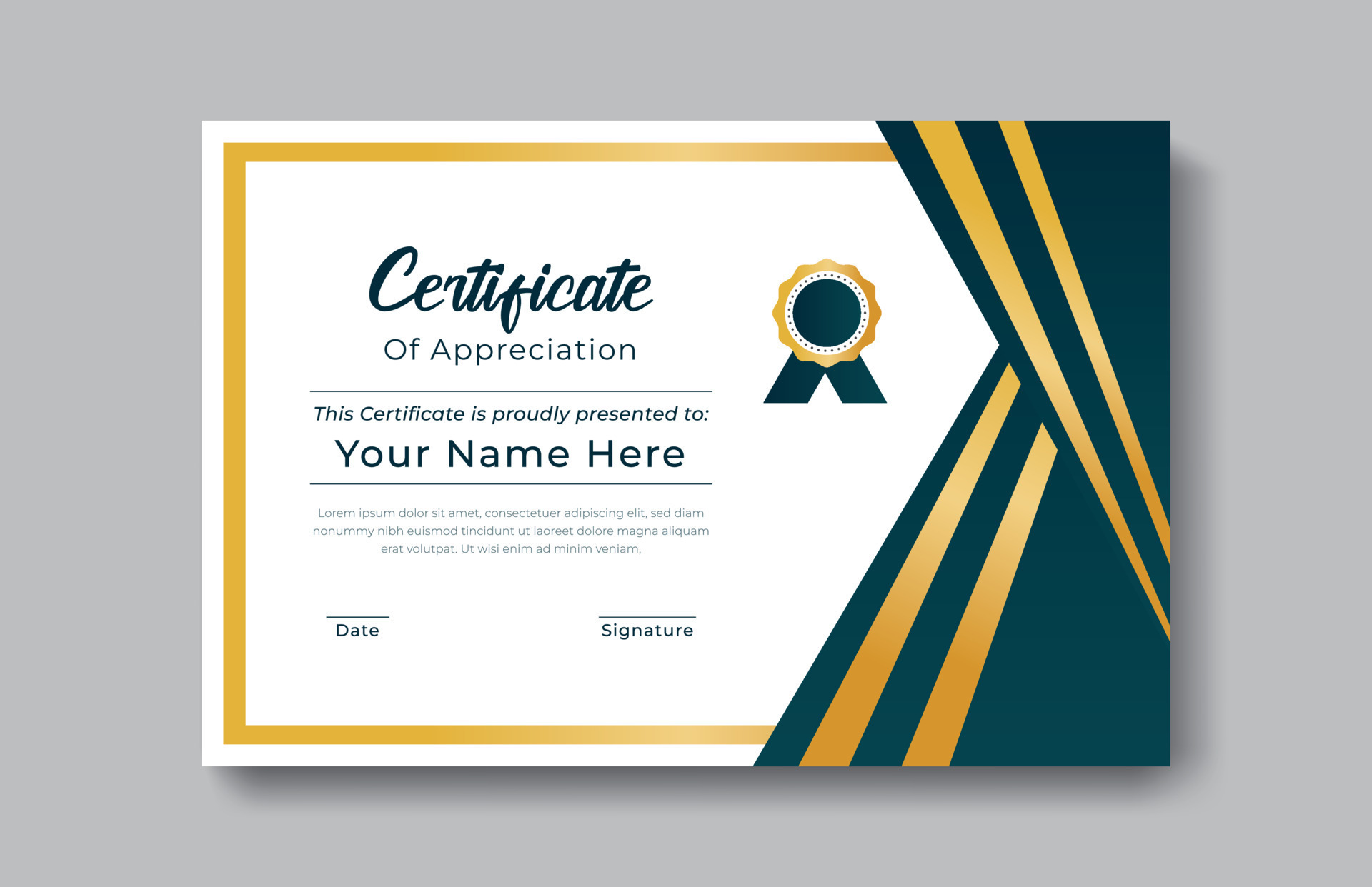 certificate gold appreciation achievement template award achievement ... certificate gold appreciation achievement template award achievement ...