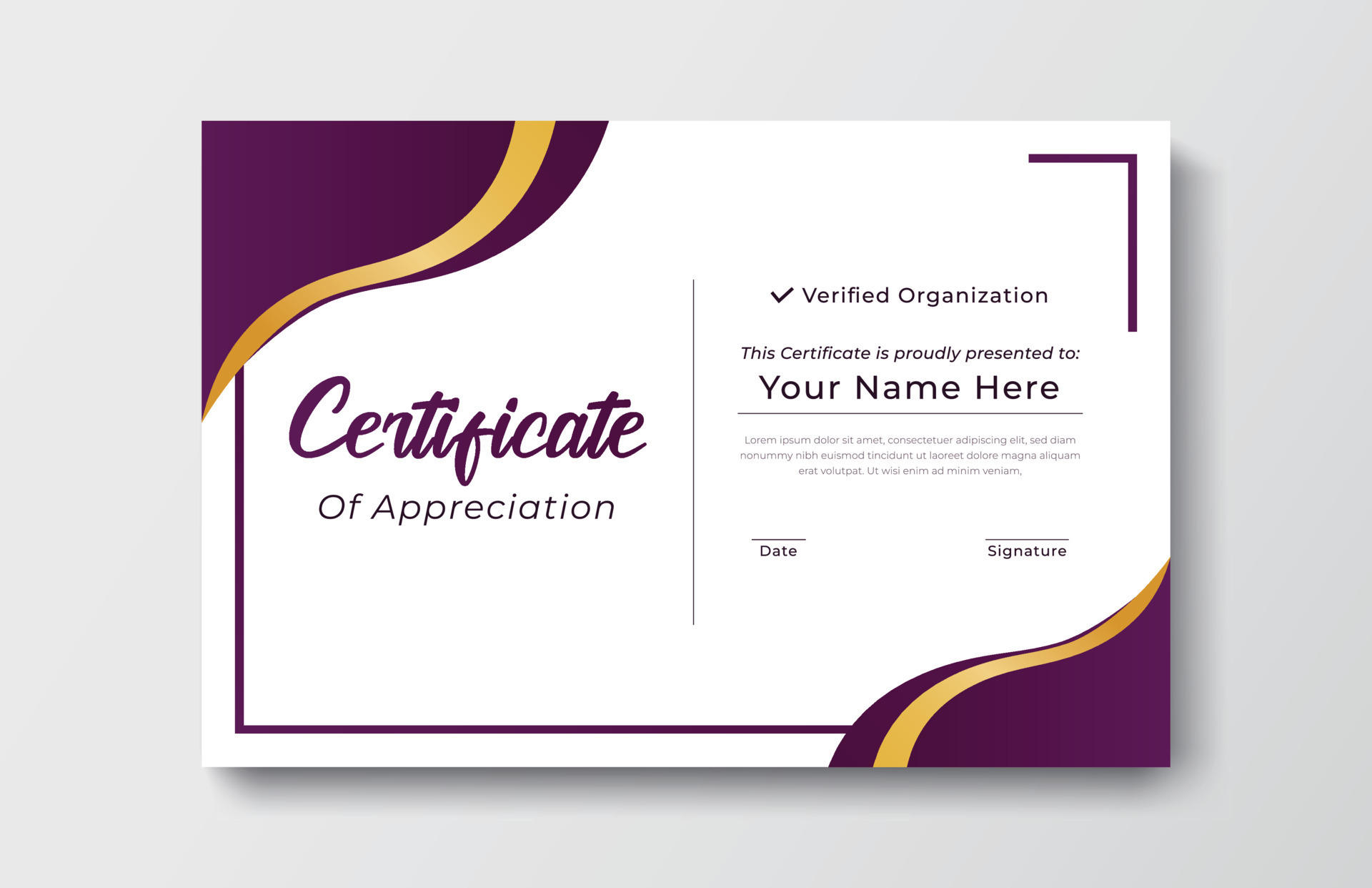 certificate gold appreciation achievement template award achievement ... certificate gold appreciation achievement template award achievement ...