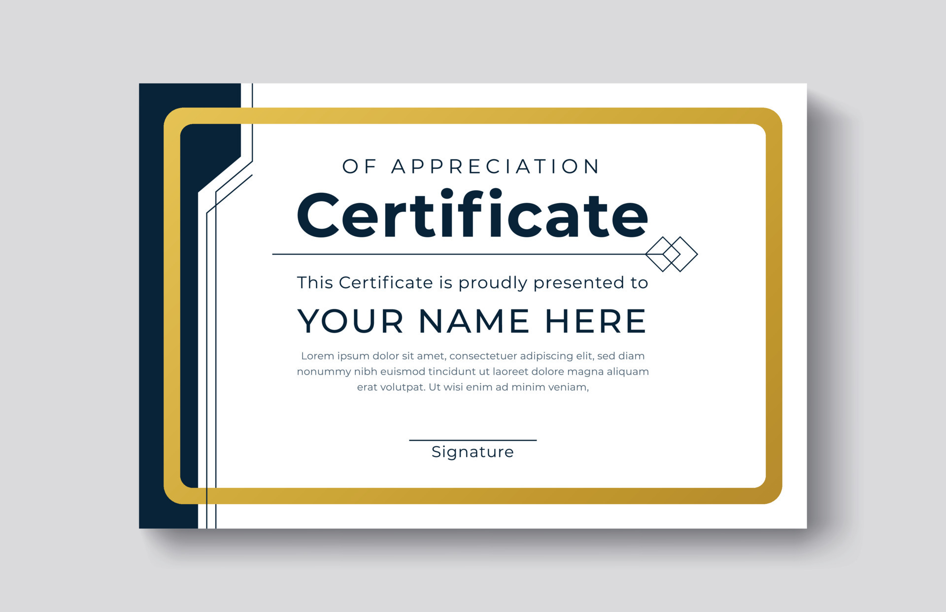 certificate gold appreciation achievement template award achievement ... certificate gold appreciation achievement template award achievement ...