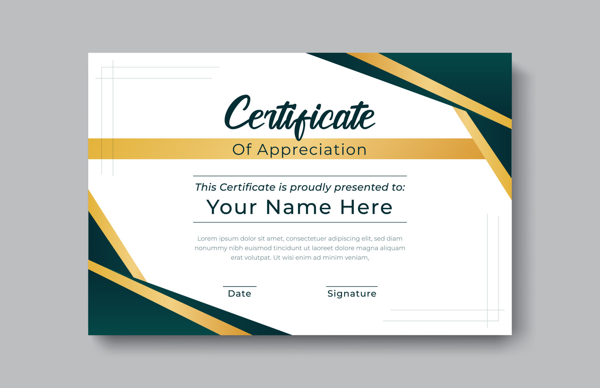certificate gold appreciation achievement template award achievement ... certificate gold appreciation achievement template award achievement ...