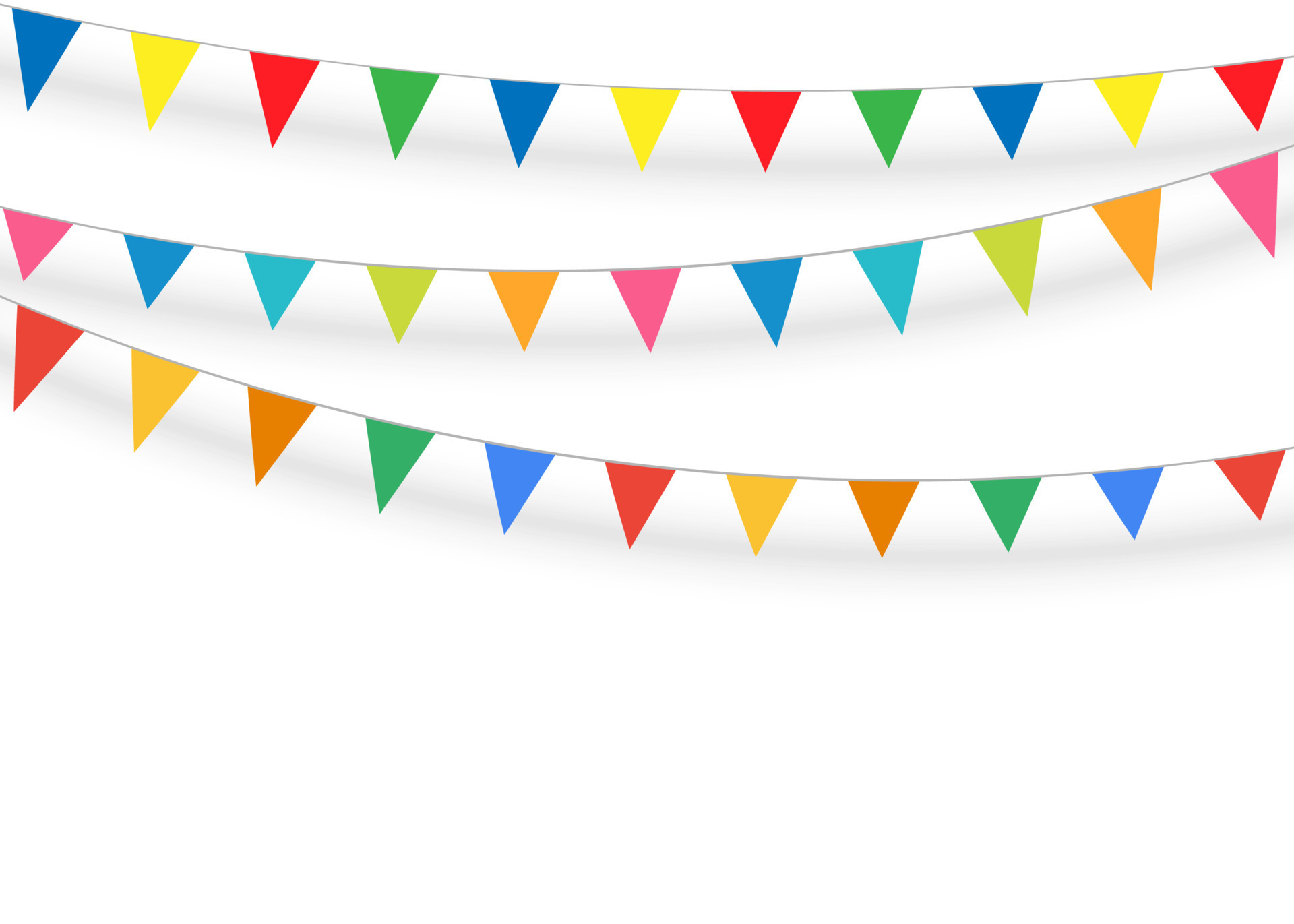 Celebrate party flags isolate and space for graphics design. Vector ...