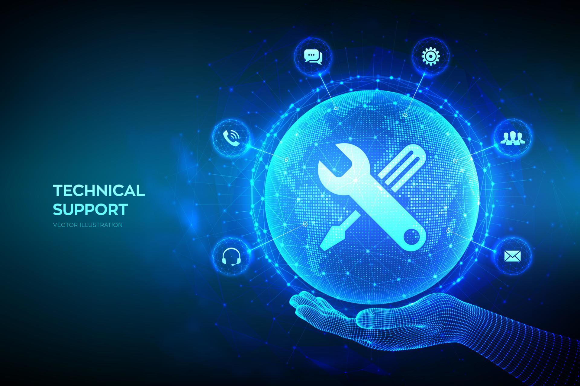 Technical support. Customer help. Global international tech support ...