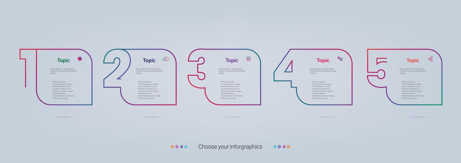steps of Infographic Levels design for presentation and set of option ...