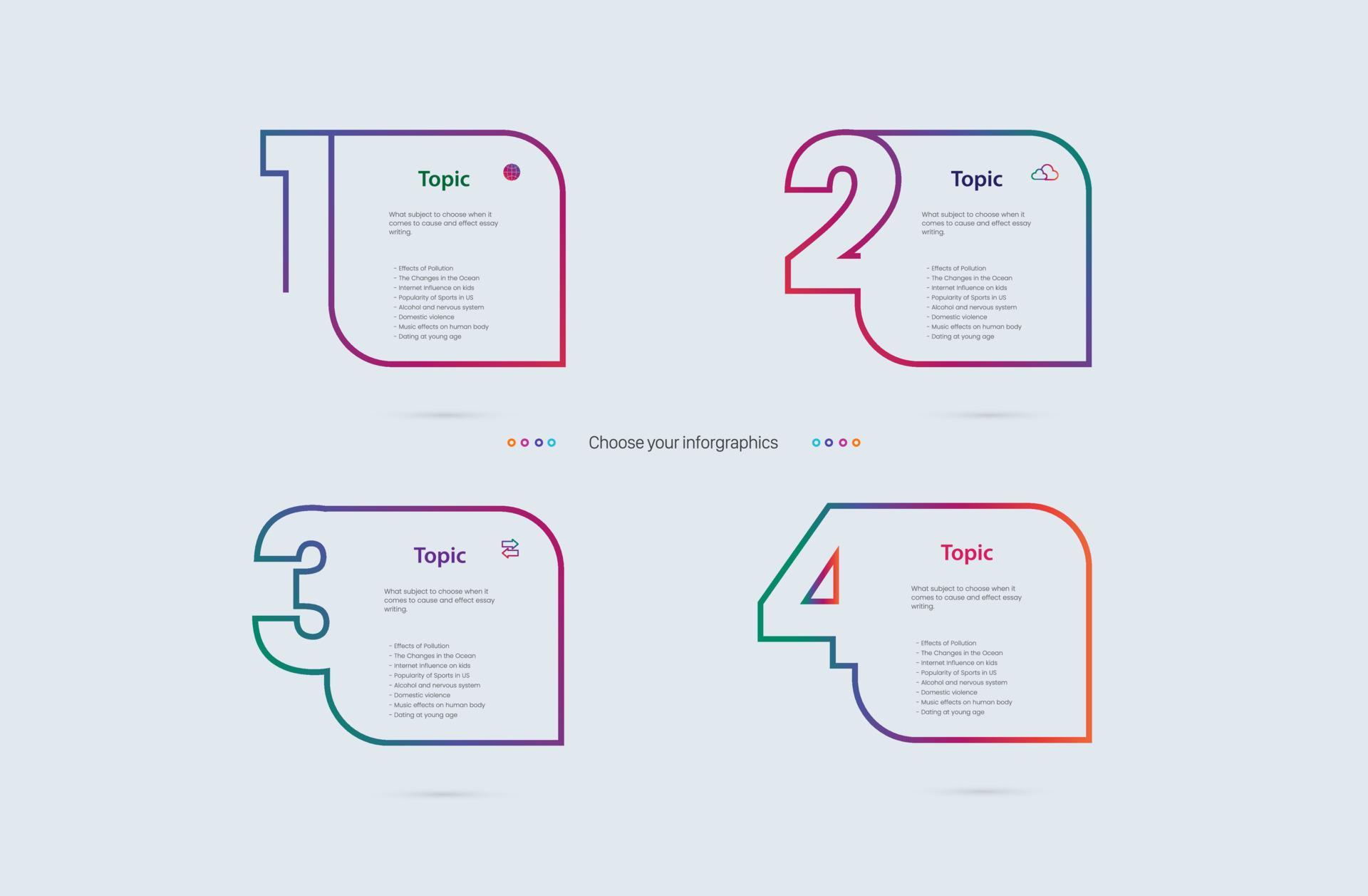 steps of Infographic Levels design for presentation and set of option ...