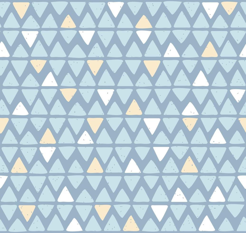 Seamless geometric pattern with hand drawn triangle. Simple vector ...