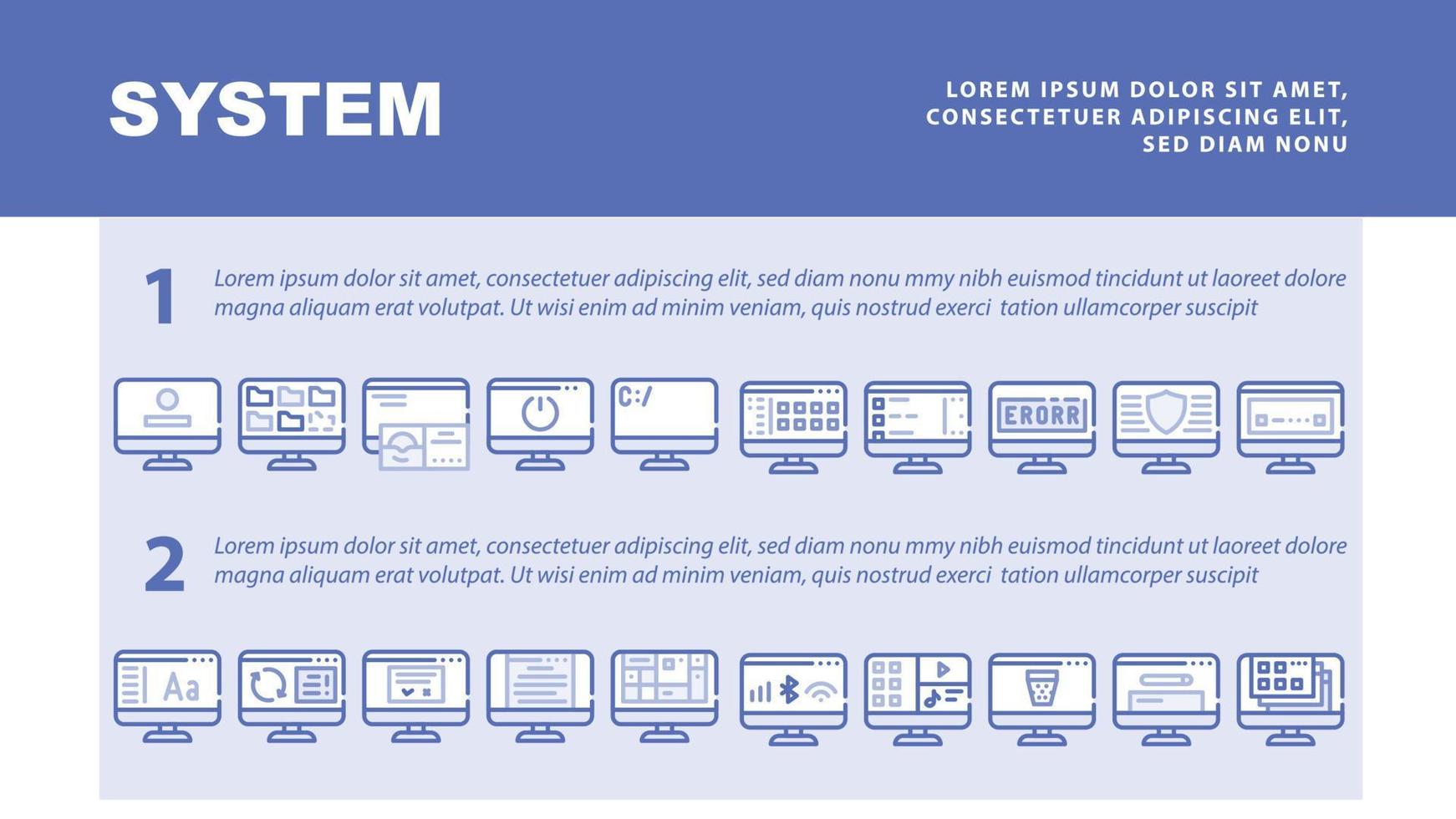 Operating System Pc Landing Header Vector 8103159 Vector Art at Vecteezy